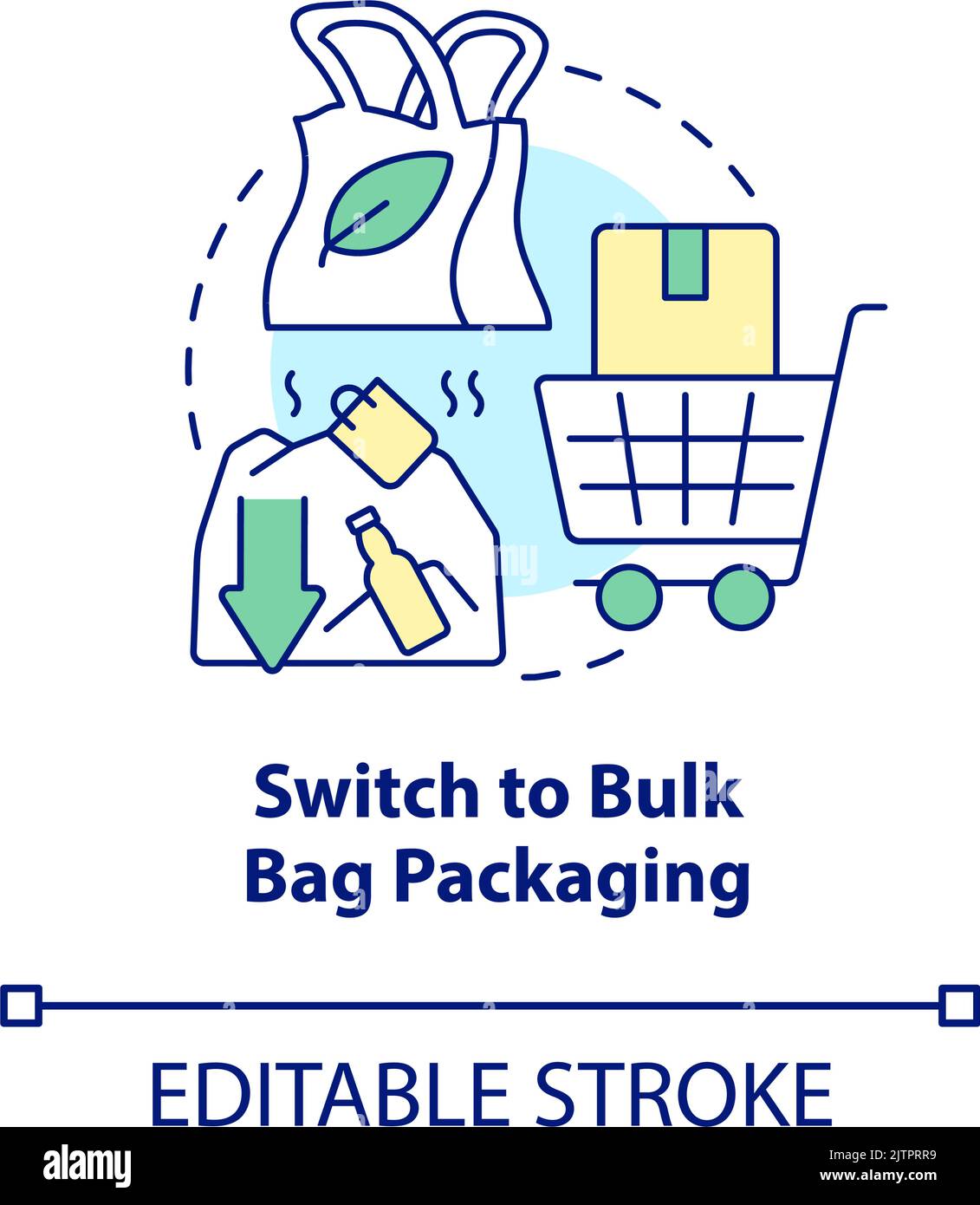 Switch to bulk bag packaging concept icon Stock Vector Image & Art - Alamy
