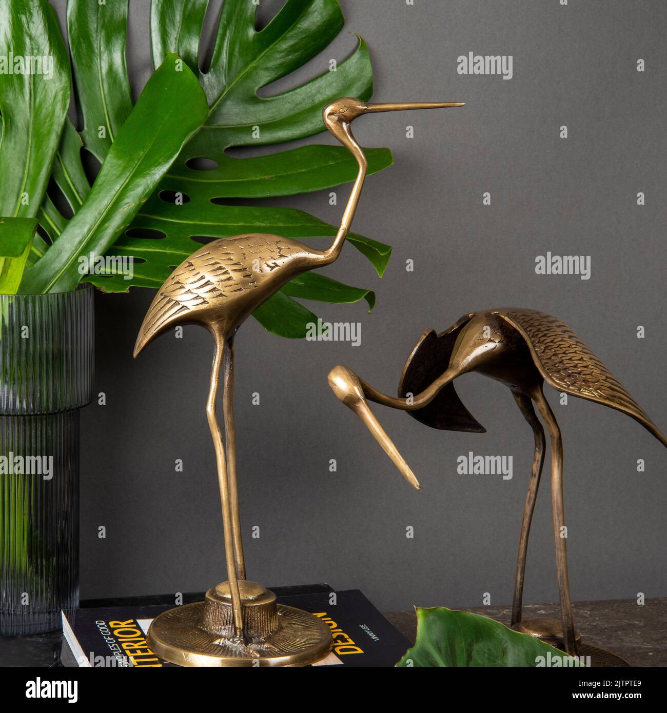 decorative metal statues in the living room Stock Photo - Alamy