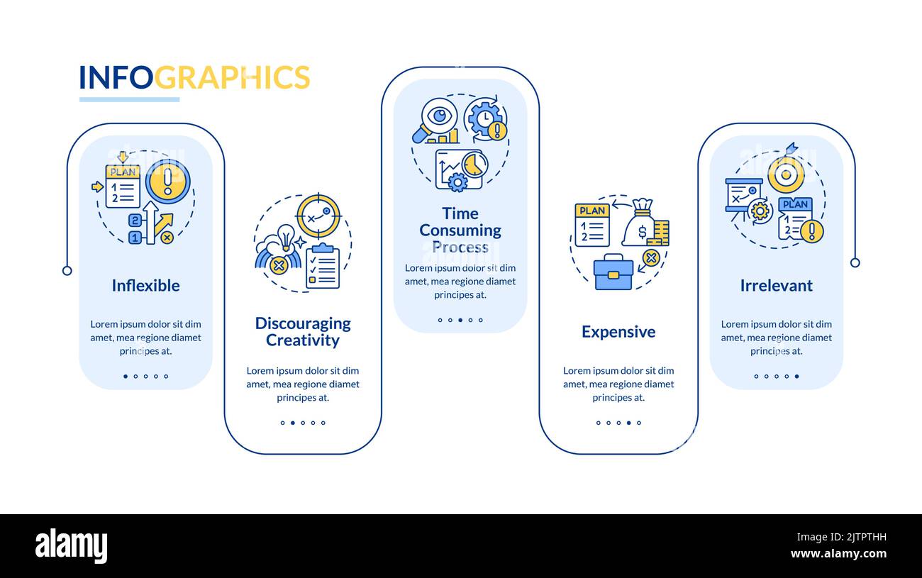 Disadvantages of planning rectangle infographic template Stock Vector Image & Art - Alamy