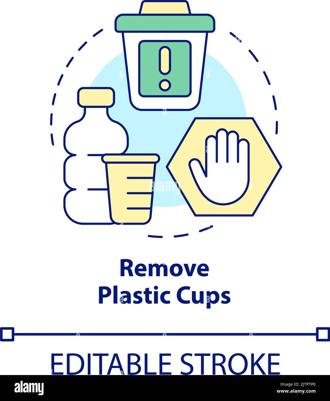 Plastic cups circle Stock Vector Images - Alamy