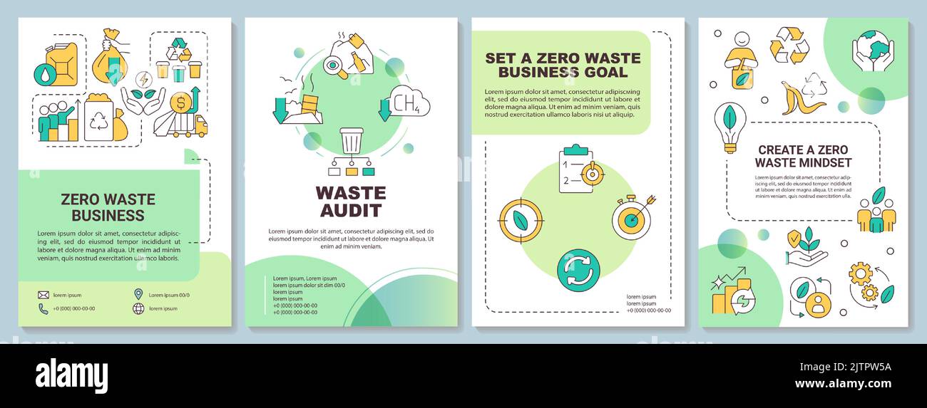 Zero waste business strategies green brochure template Stock Vector ... Zero waste business strategies green brochure template Stock Vector ...
