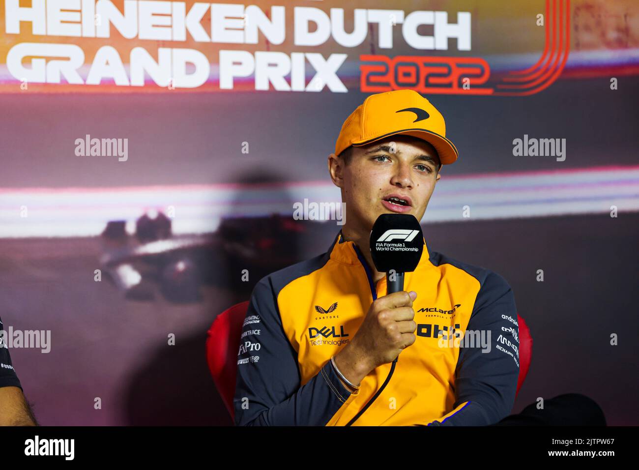 NORRIS Lando (gbr), McLaren F1 Team MCL36, portrait, press conference ...