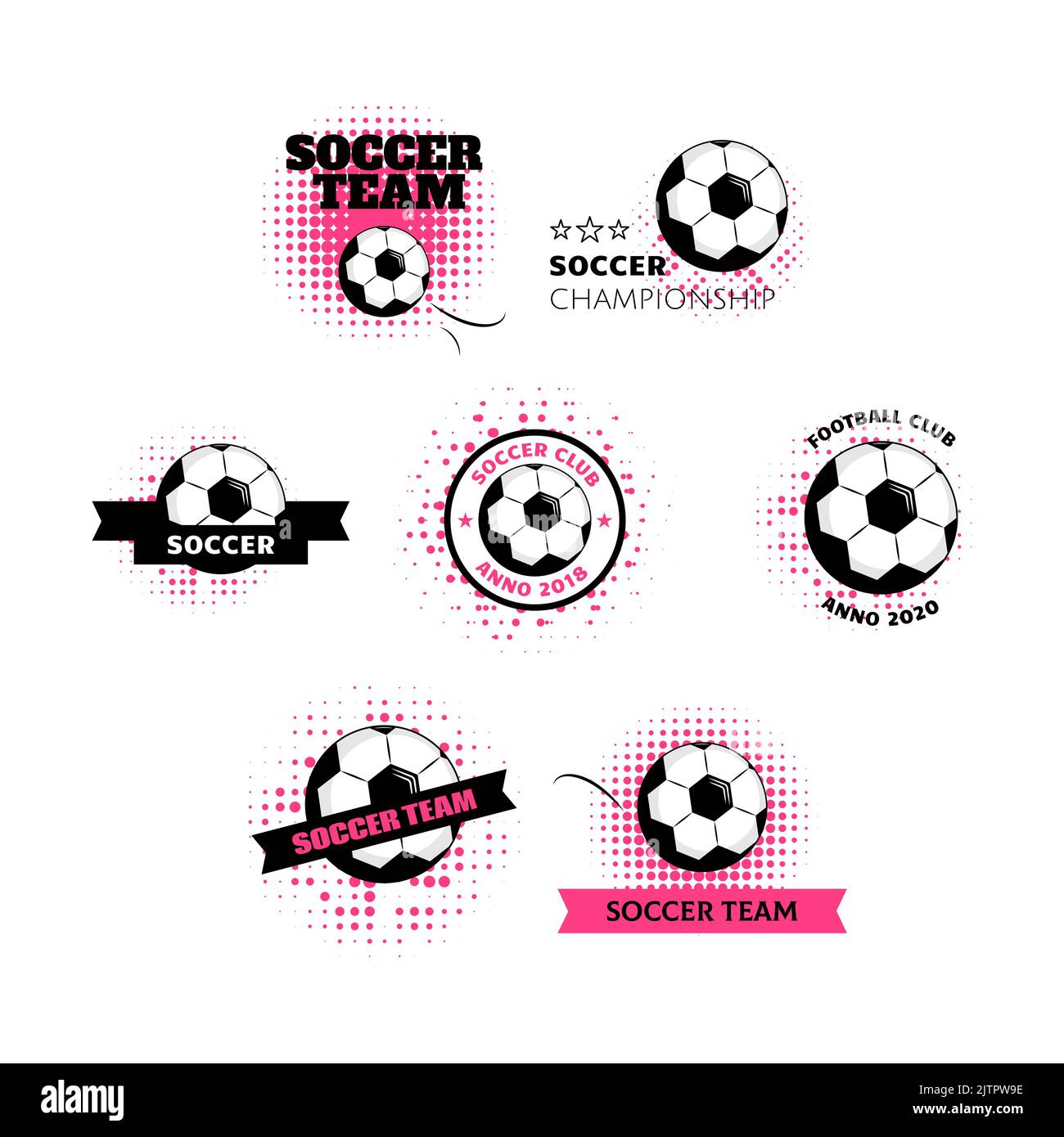 Womens and girls soccer football logo design with ball. Simple vector ...