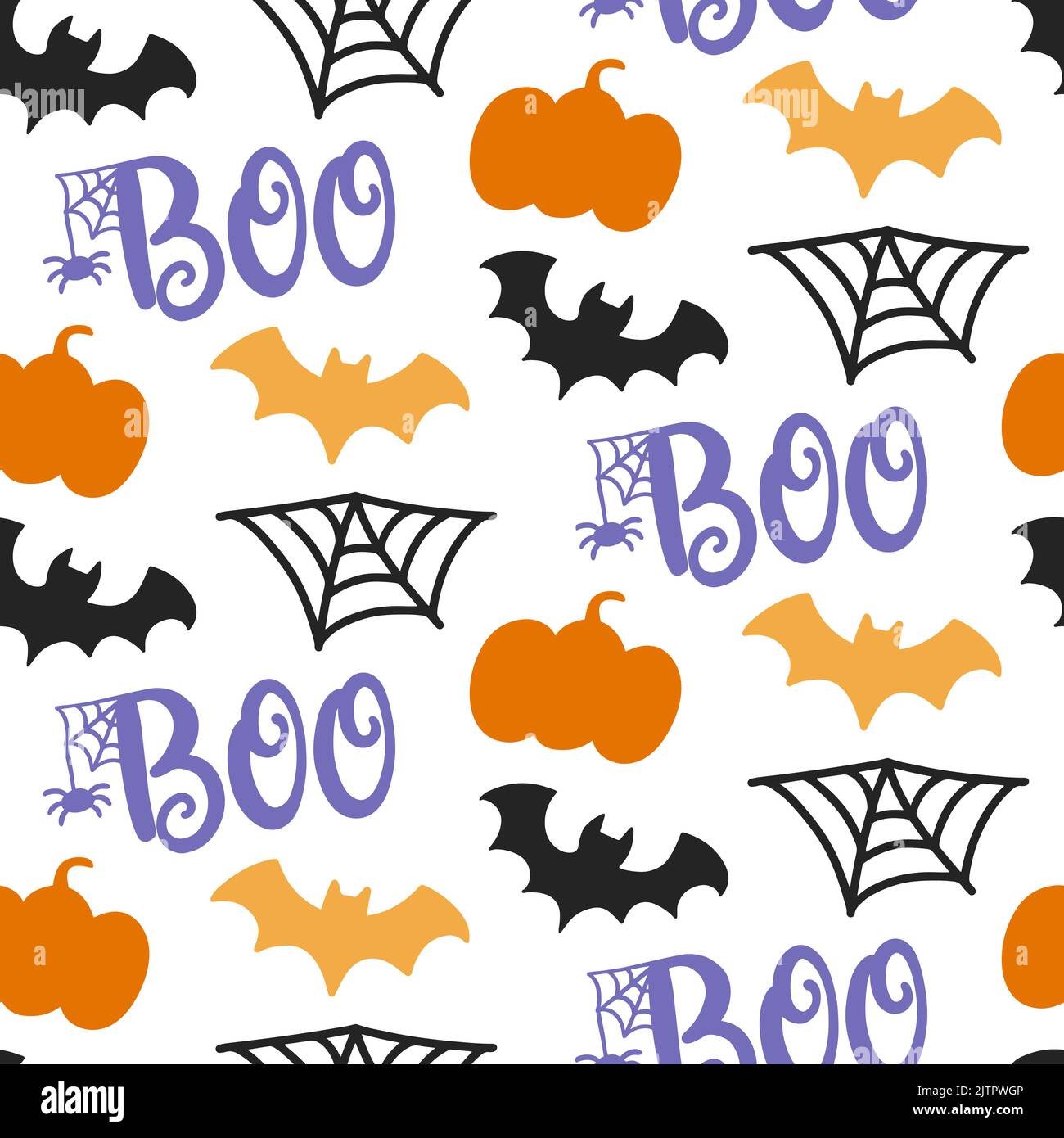 Halloween Cute Vector Seamless Pattern Texture Stock Vector Image & Art ...