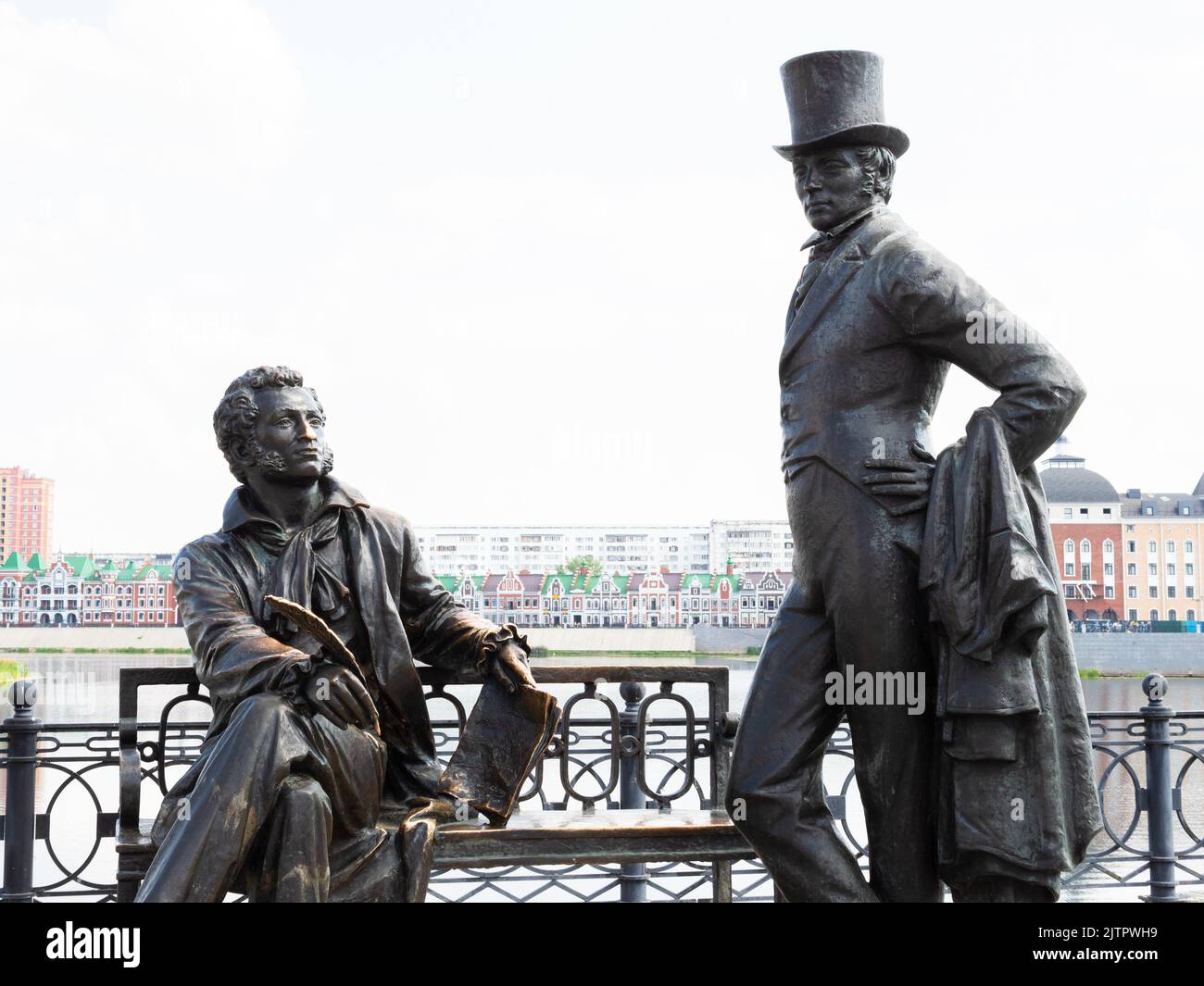 Yoshkar-Ola, Russia - August 24, 2022: Monument to Pushkin and Onegin ...