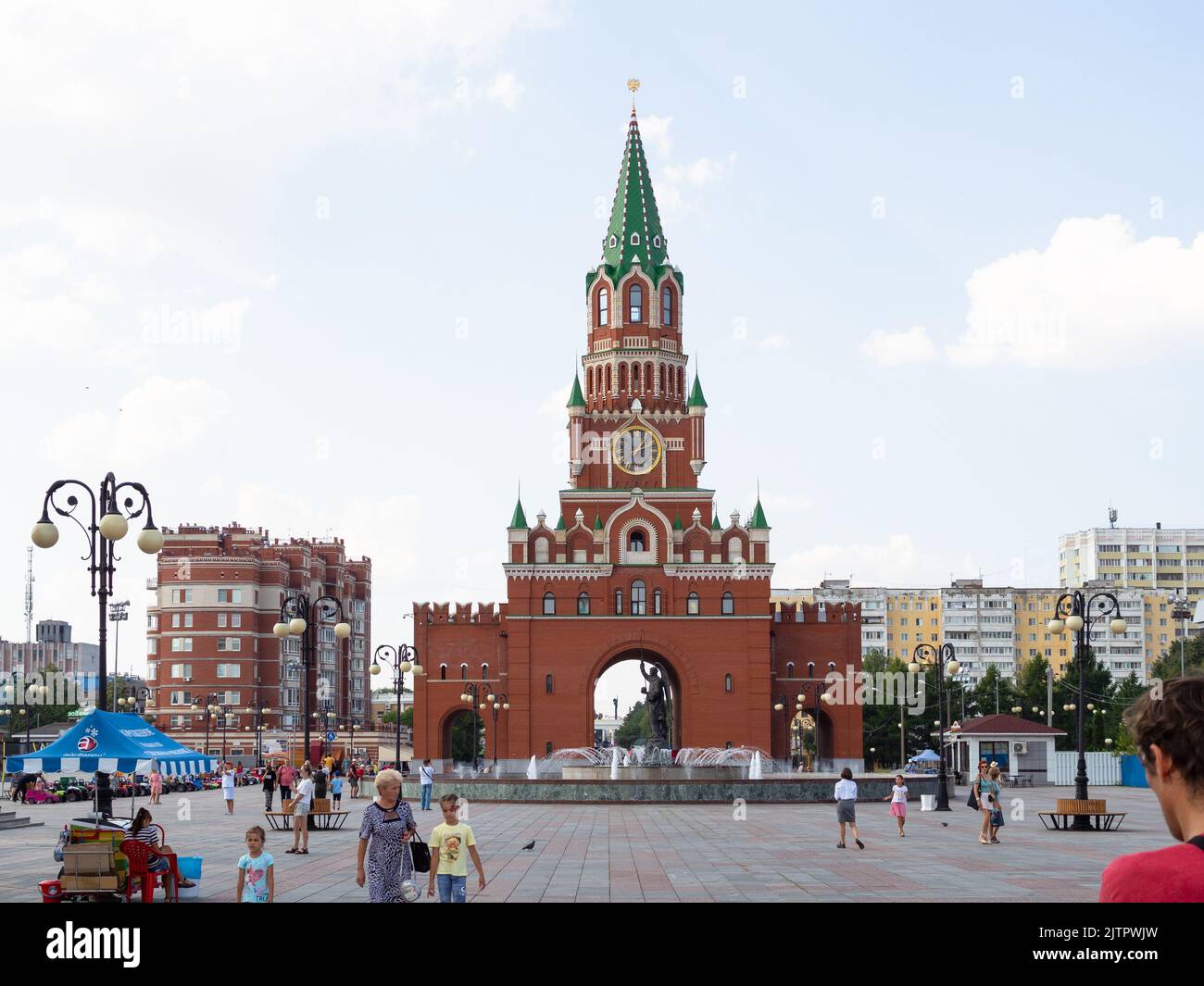 Yoshkar-Ola, Russia - August 24, 2022: view of Square of the Republic ...