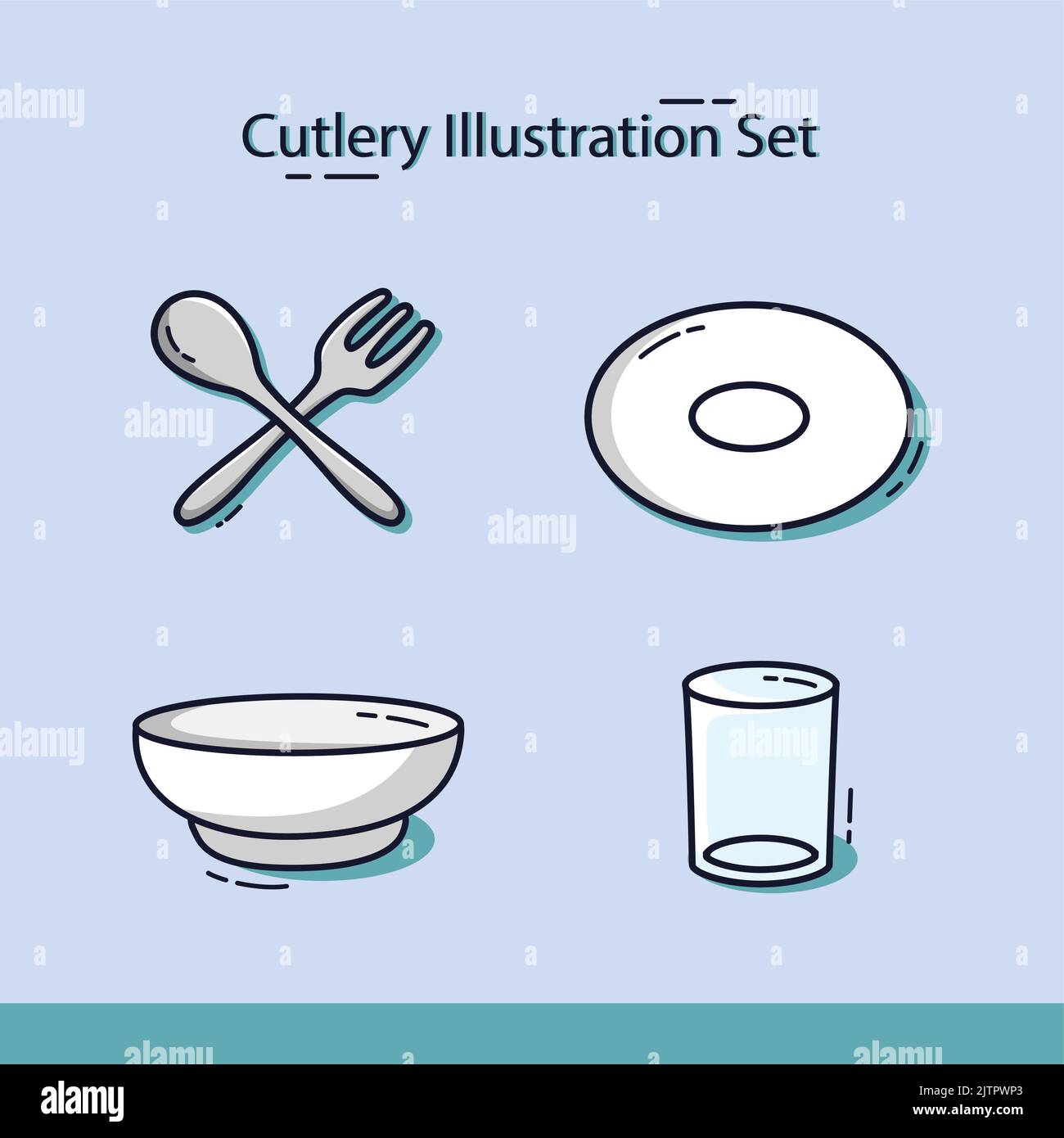 Cartoon cutlery hi-res stock photography and images - Alamy