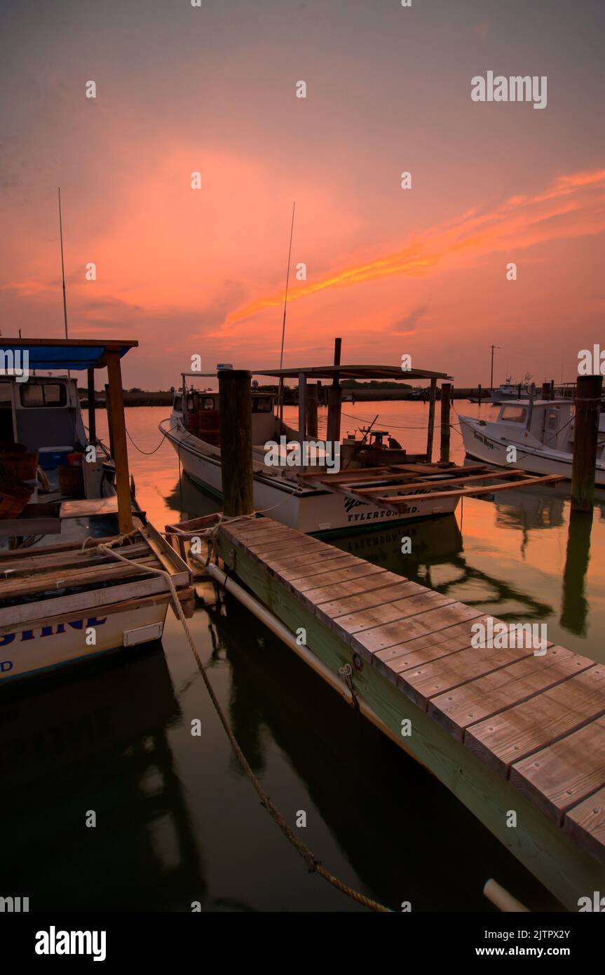 Harbor at Ewell on Smith Island, Maryland Stock Photo - Alamy