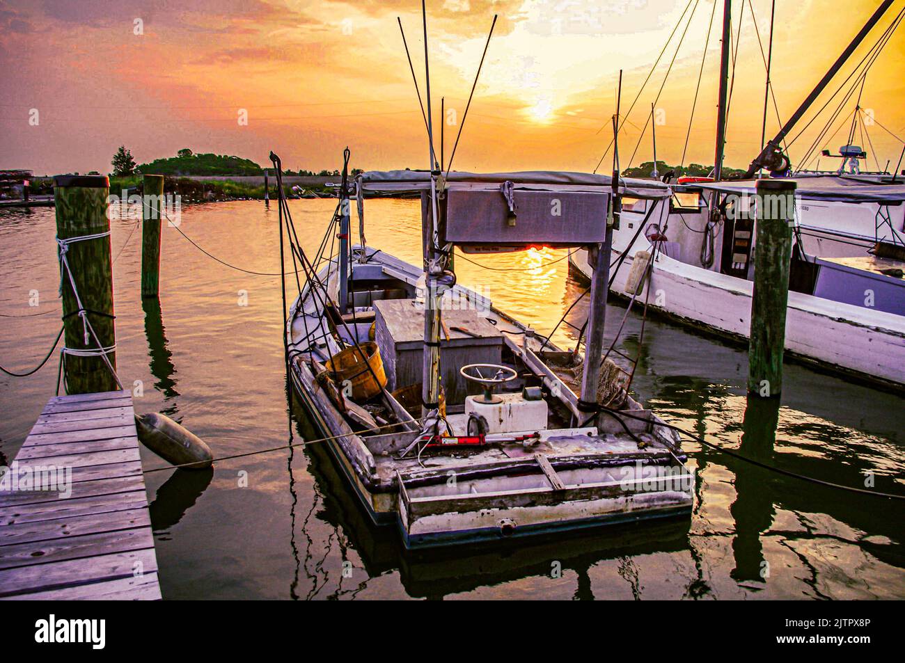 Harbor at Ewell on Smith Island, Maryland Stock Photo - Alamy