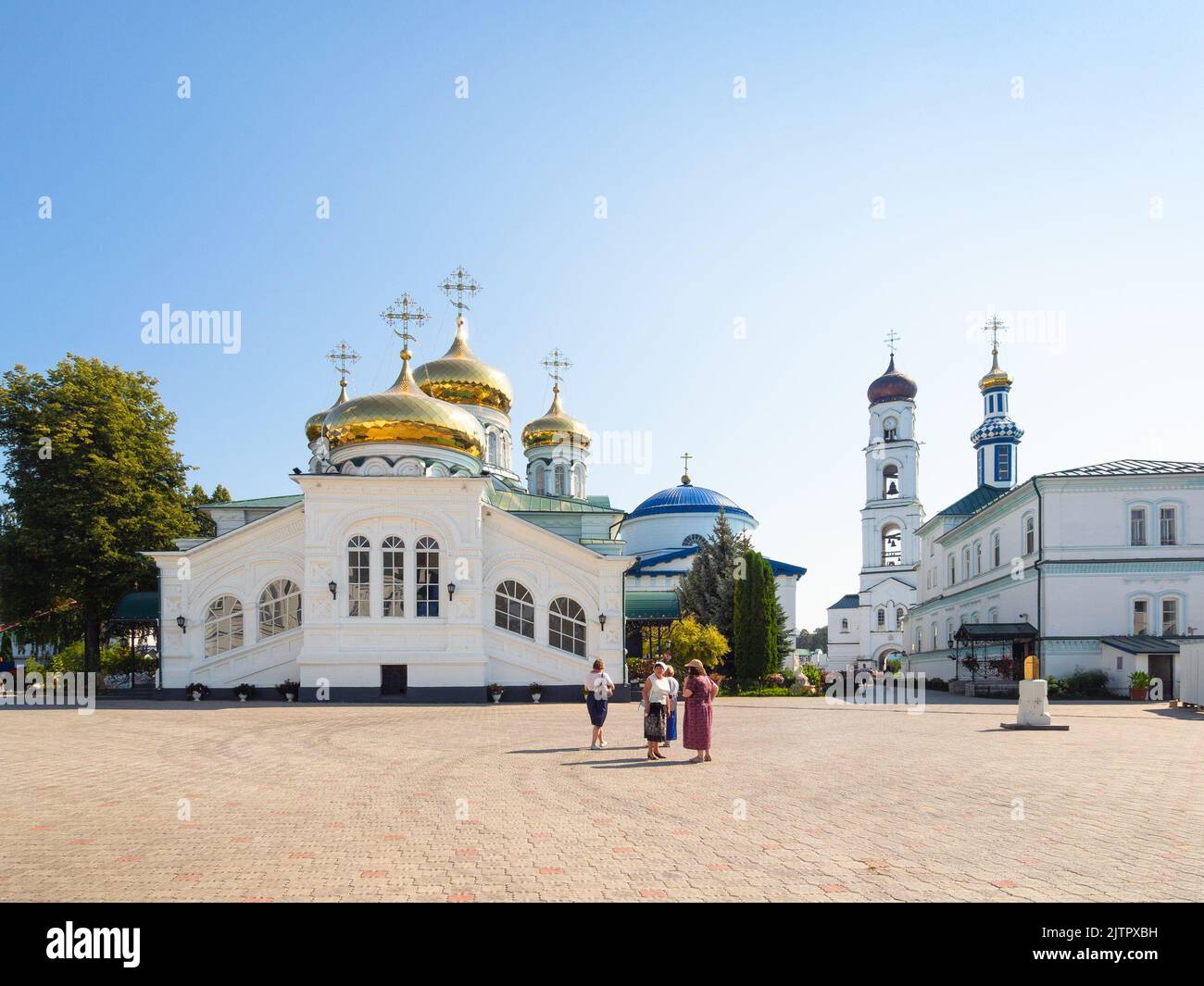 Zelenodolsk, Russia - August 25, 2022: visitors in courtyard if Raifa ...
