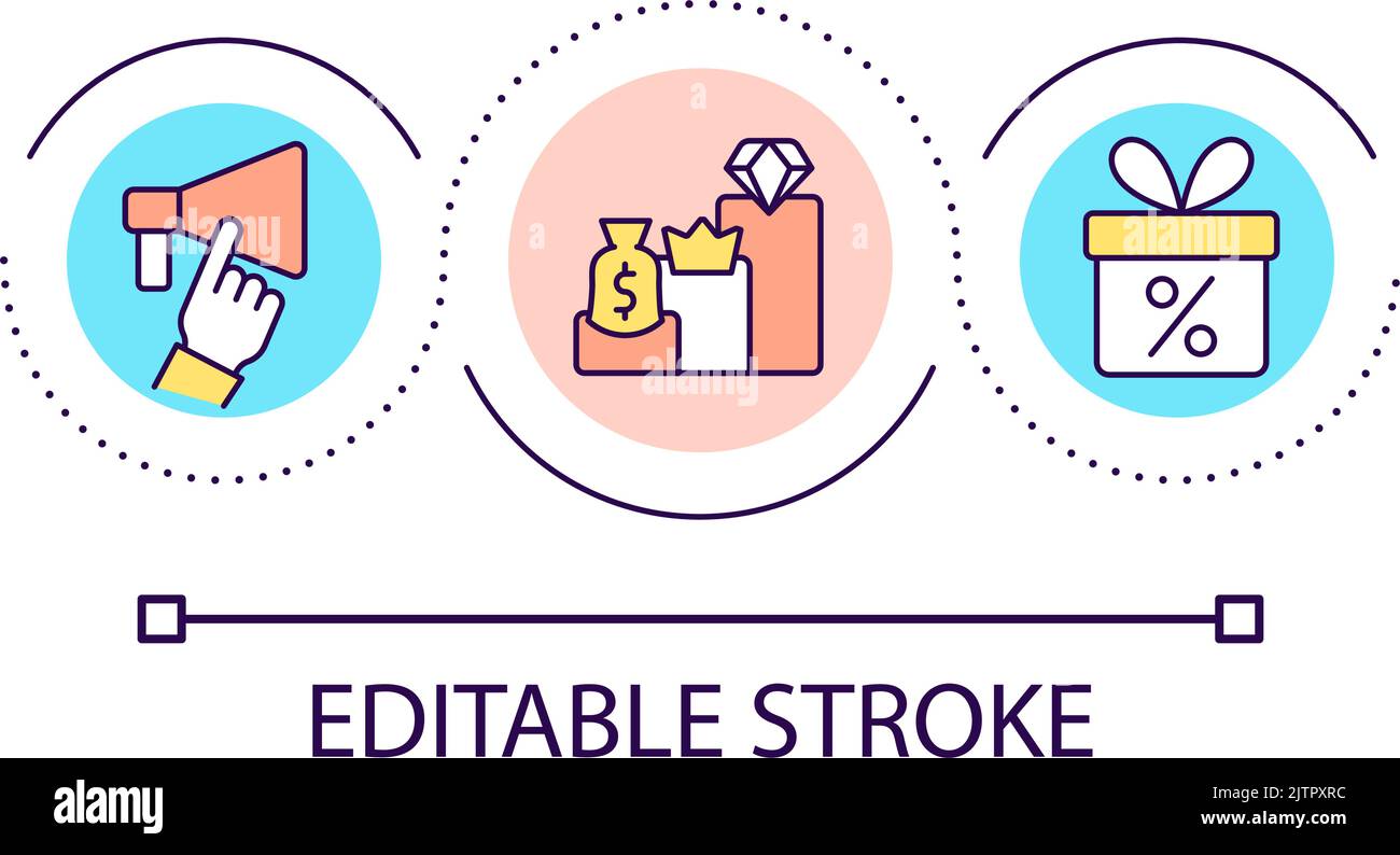 Promotional campaign loop concept icon Stock Vector Image & Art - Alamy