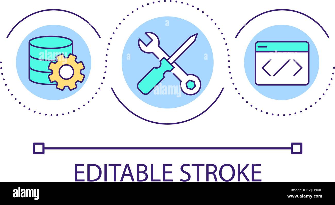 Web development loop concept icon Stock Vector Image & Art - Alamy