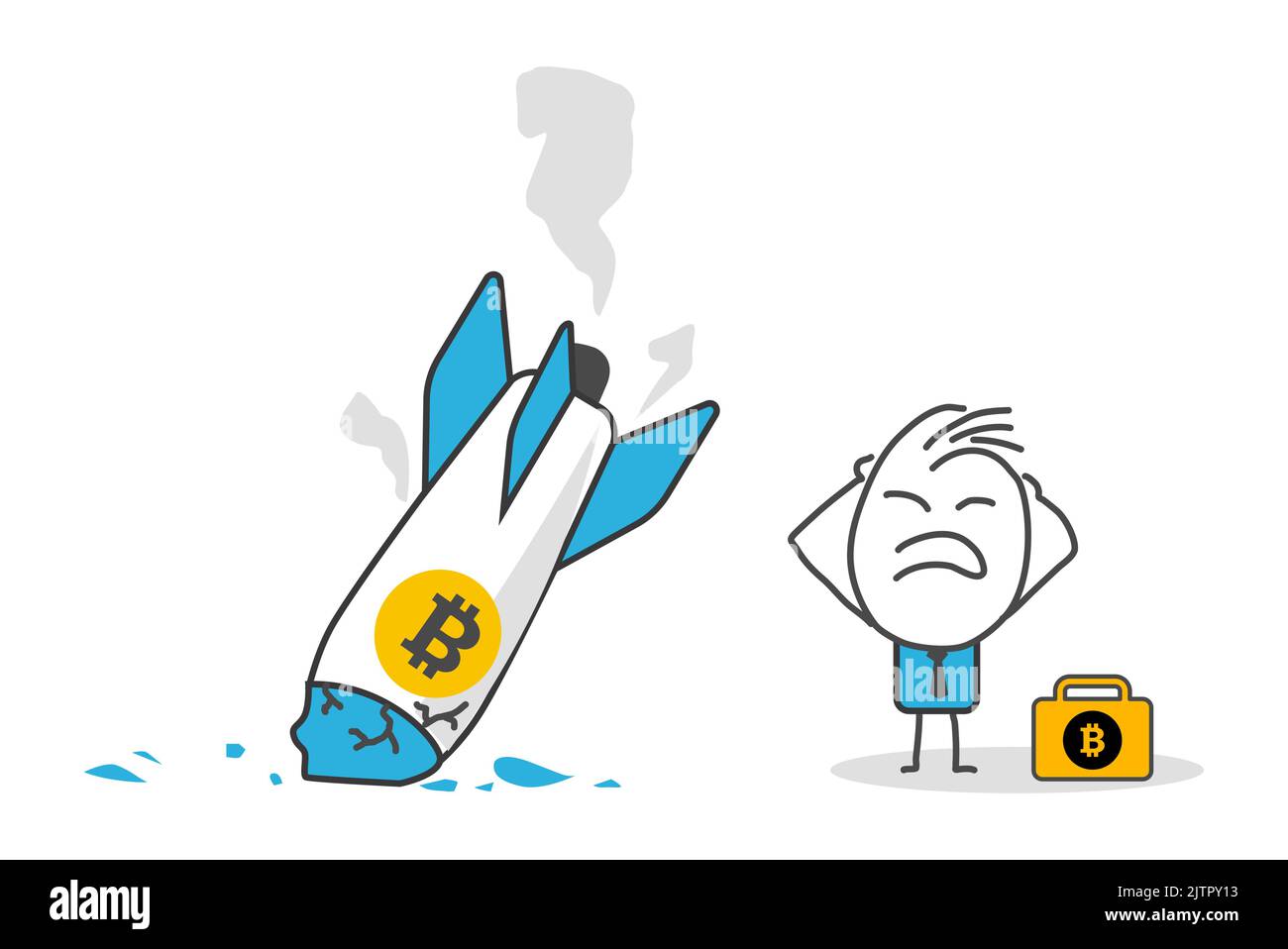 Cartoon crash rocket hi-res stock photography and images - Alamy