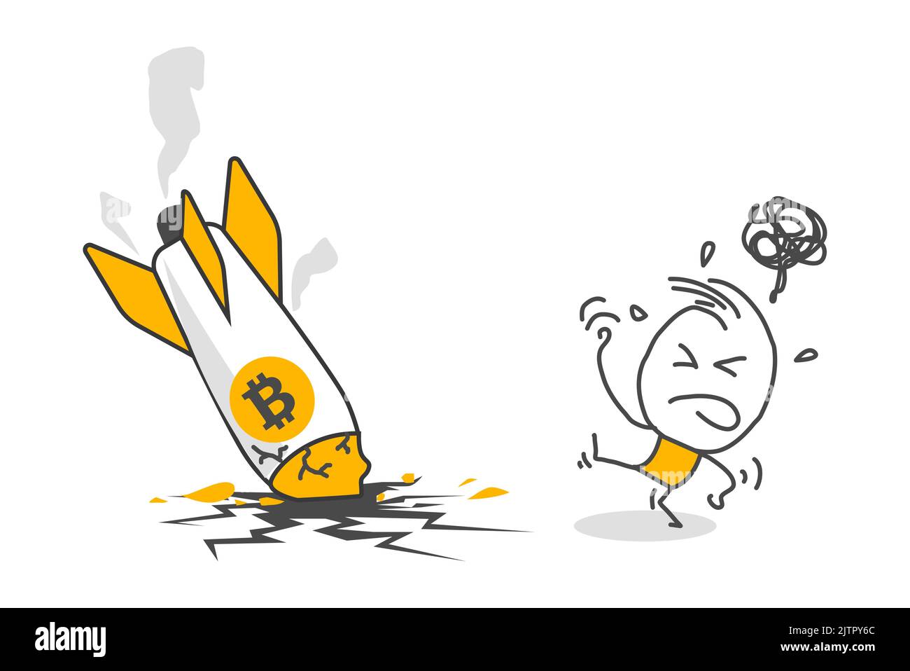 Rocket crash vector vectors hi-res stock photography and images - Alamy