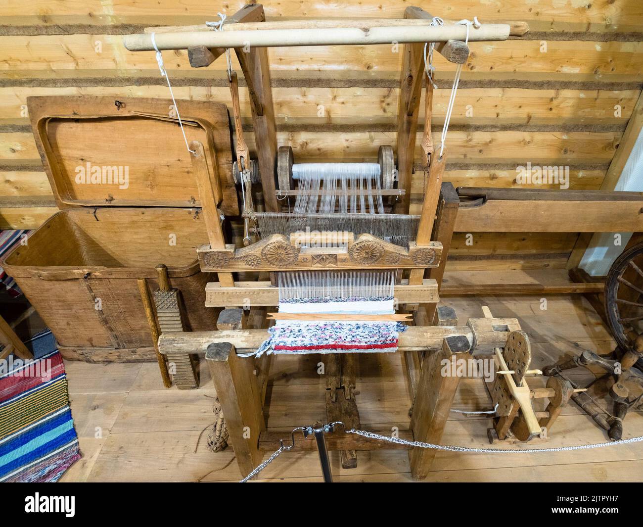Yoshkar-Ola, Russia - August 26, 2022: ancient loom in museum of the ...