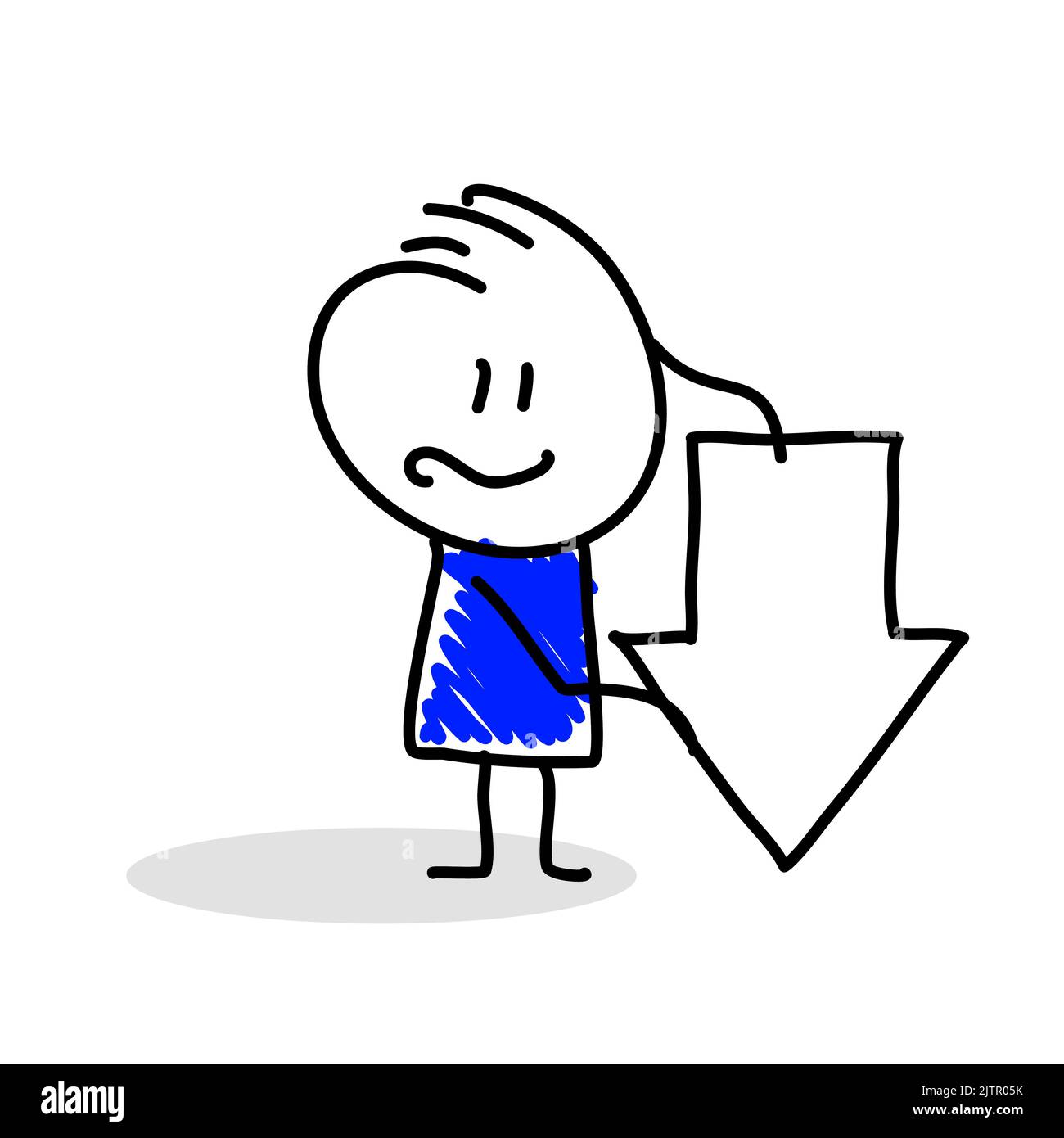 Stick figures. Arrow. Isolated on white background. It can be used for ...