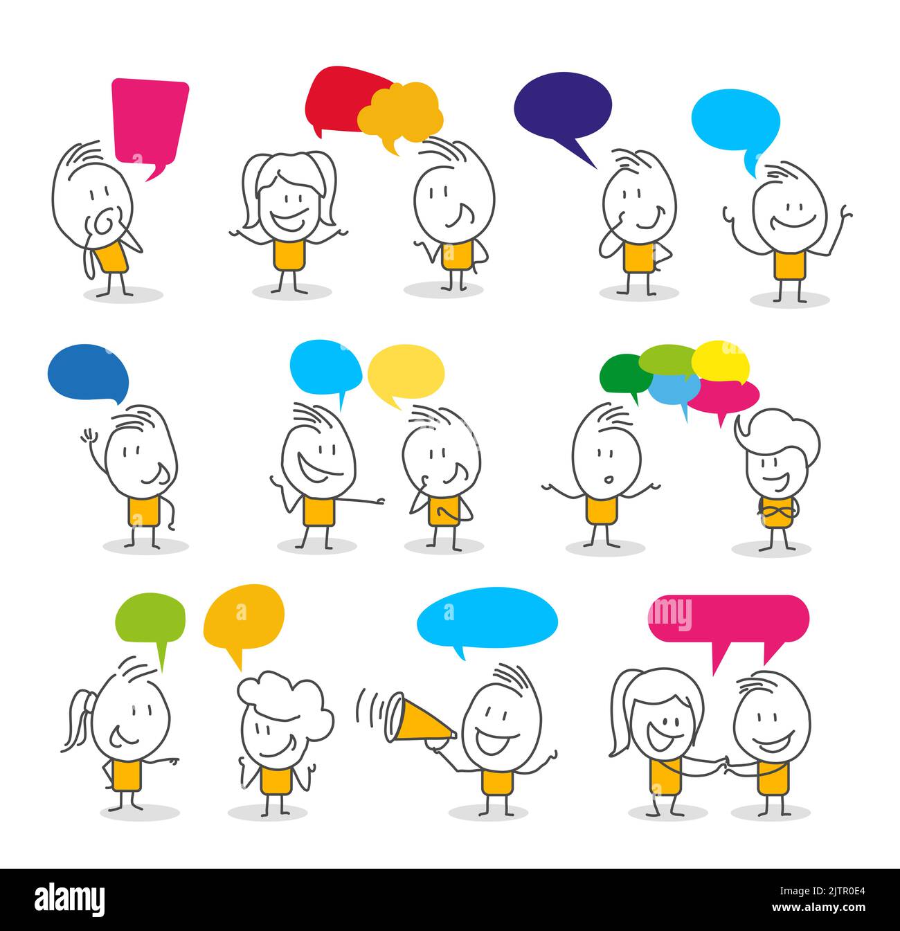 Cartoon vector doodle stickman woman hi-res stock photography and ...