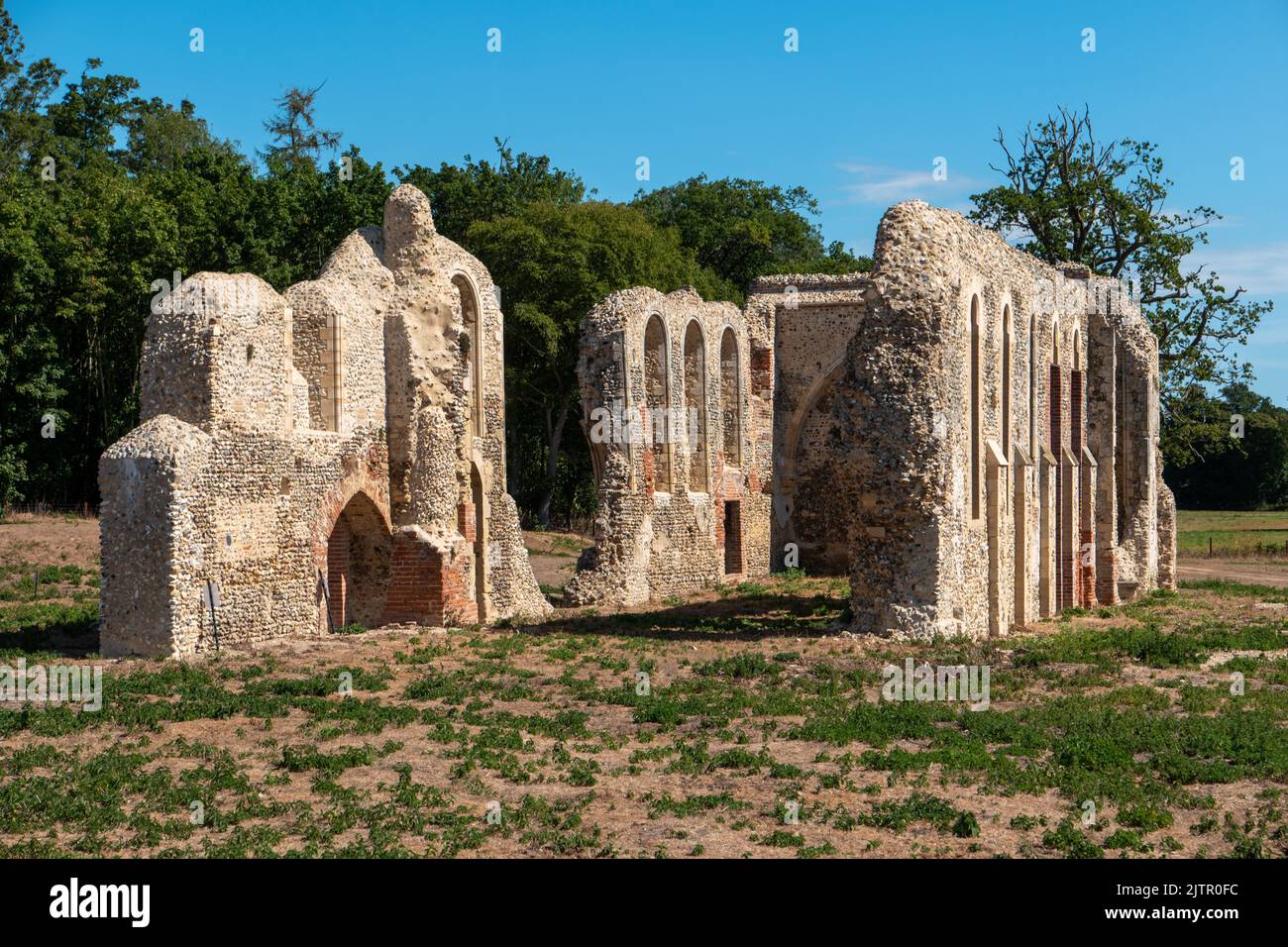 Taken from the south, looking at the south wall. Sibton Abbey (of the ...