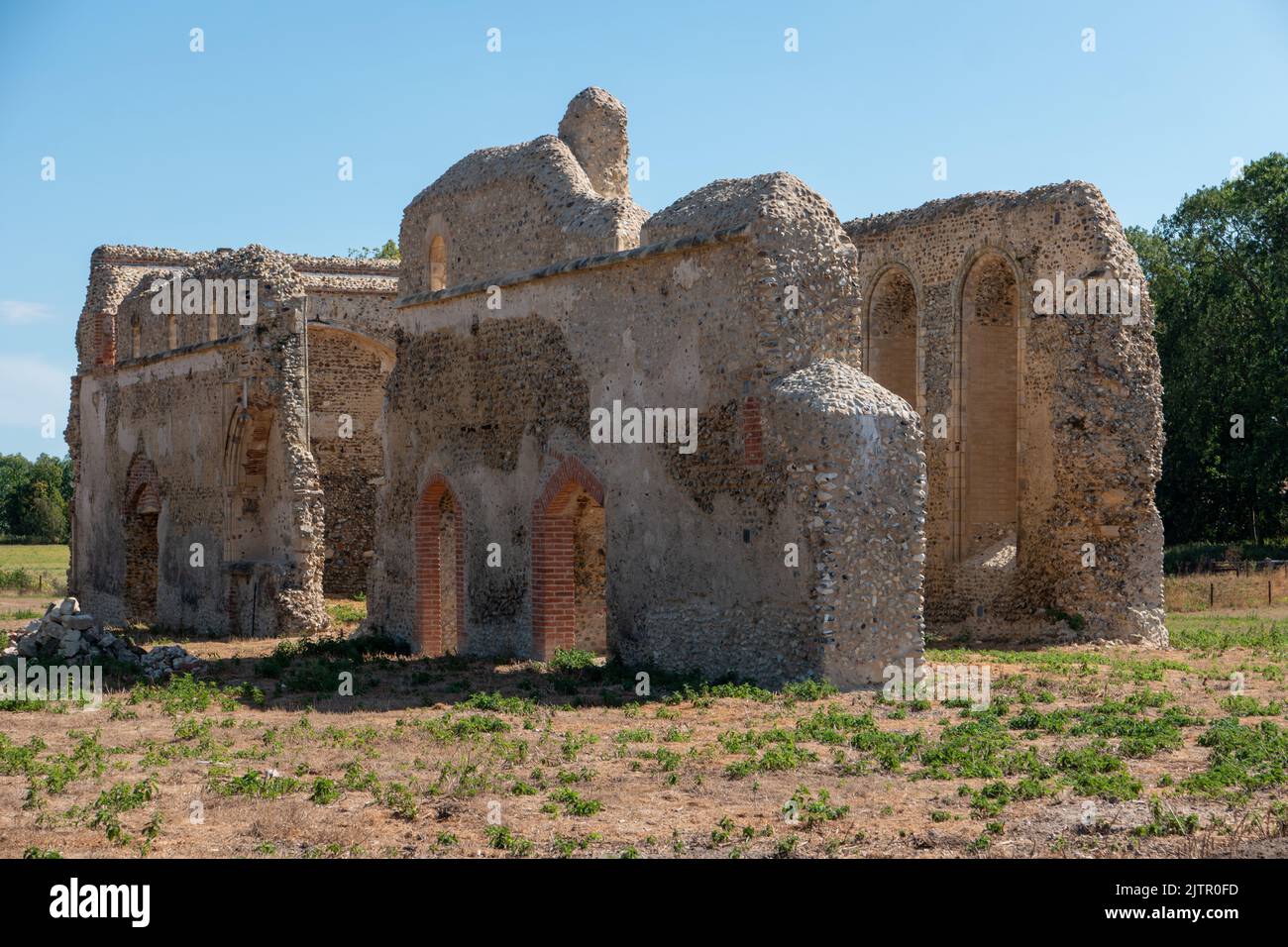 Taken from the south, looking at the south wall. Sibton Abbey (of the ...