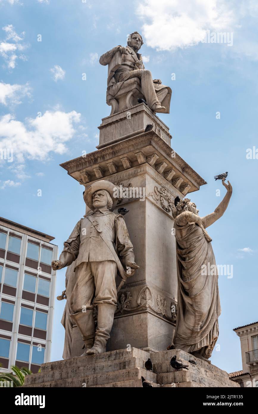 The monument to the famous opera composer Vincenzo Bellini in his home ...