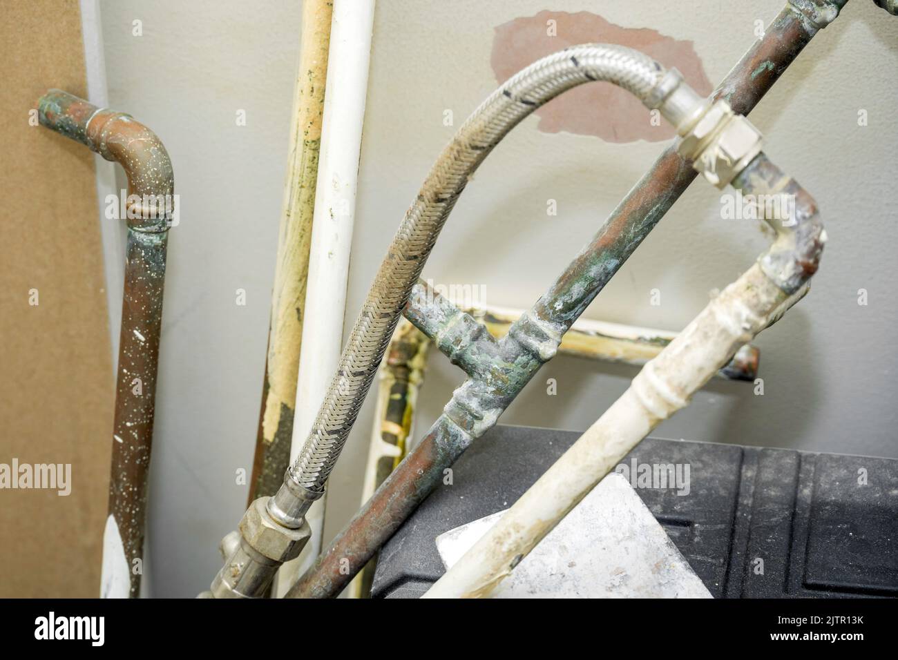 Old rusty pipe and tubes Stock Photo - Alamy