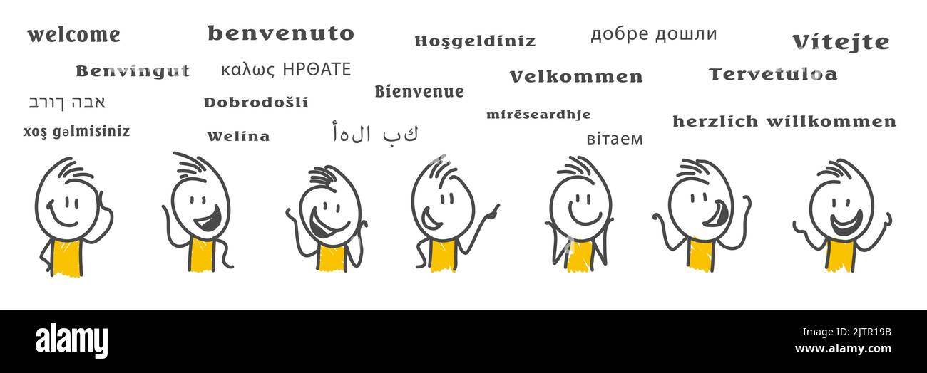 Stick figure man introduction Stock Vector Images - Alamy