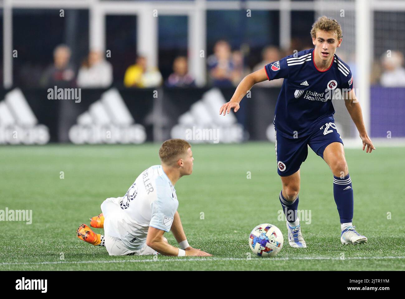 August 31, 2022; Foxborough, MA, USA; New England Revolution midfielder ...