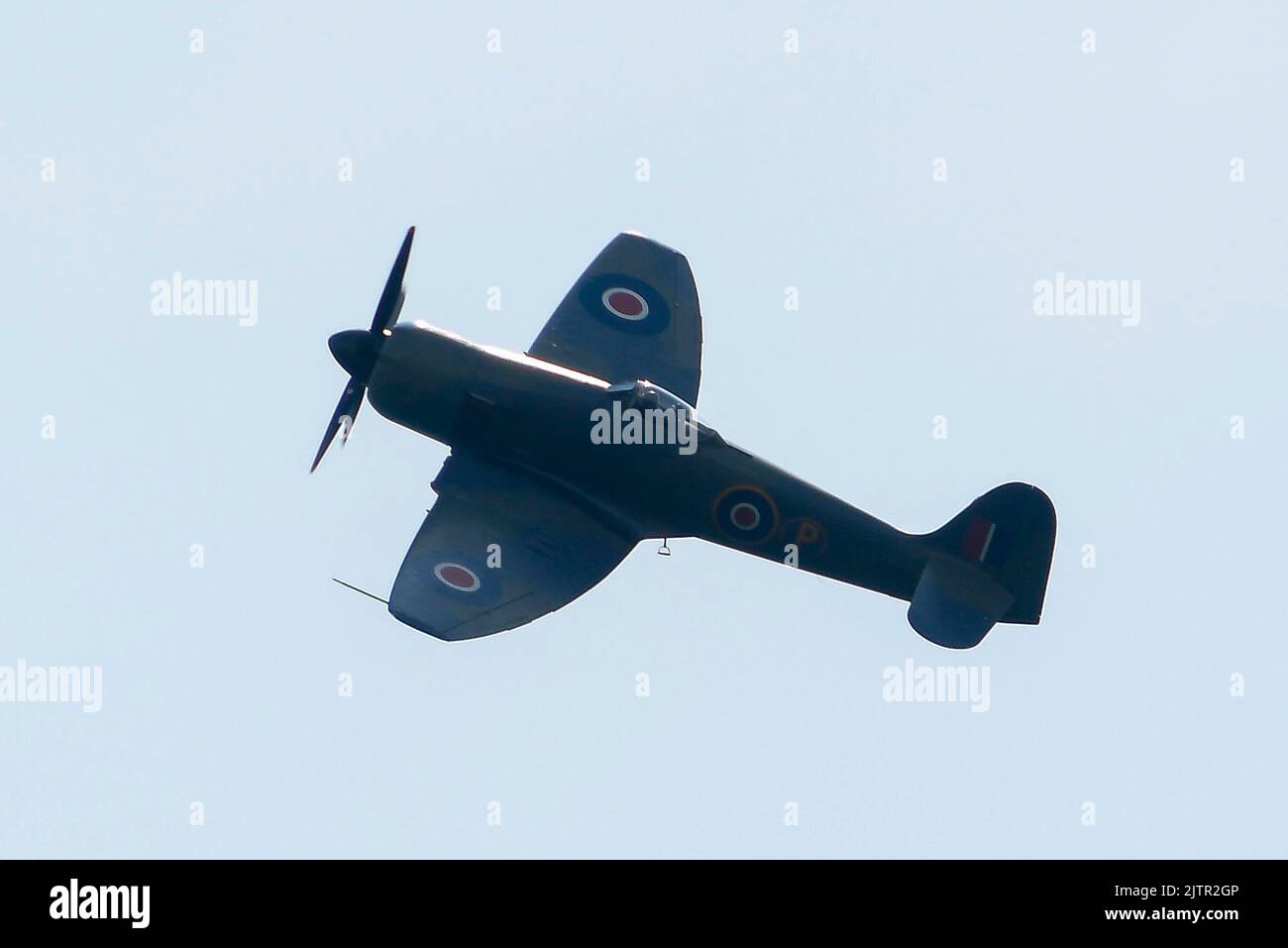 Bournemouth, Dorset, UK. 1st September 2022. A Hawker Fury performing a ...