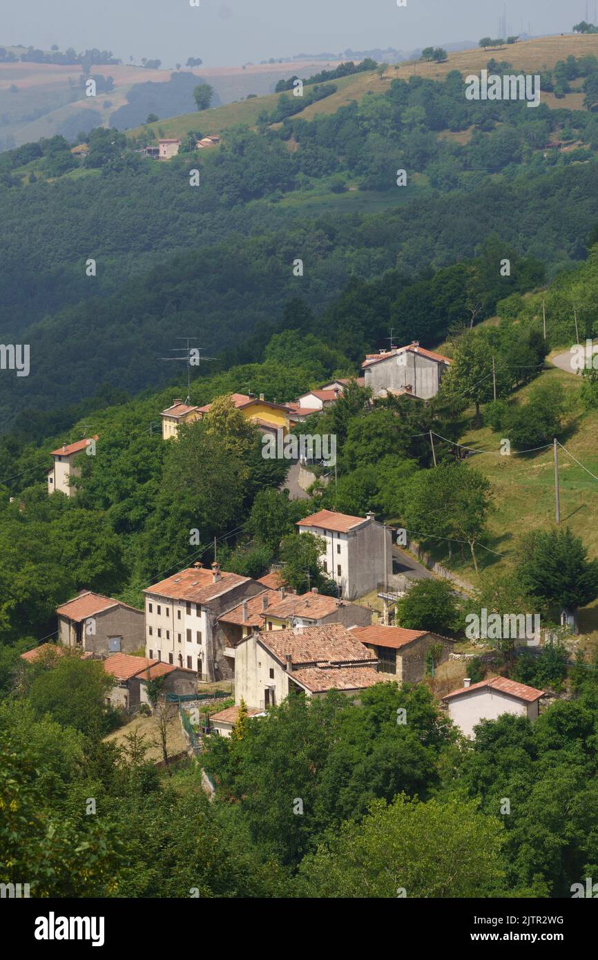 Summer landscape in Lessinia near San Bortolo, Verona province, Veneto ...