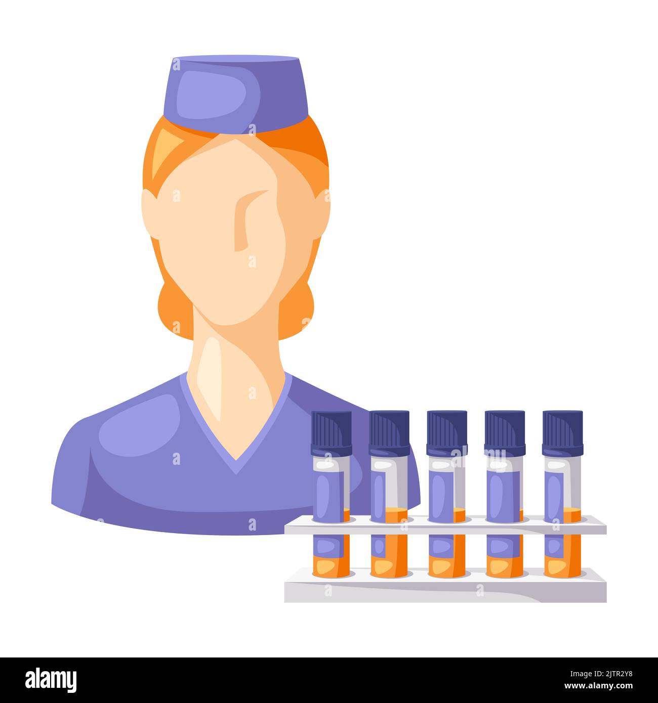 Illustration of nurse with test tubes. Medical and healthcare avatar ...
