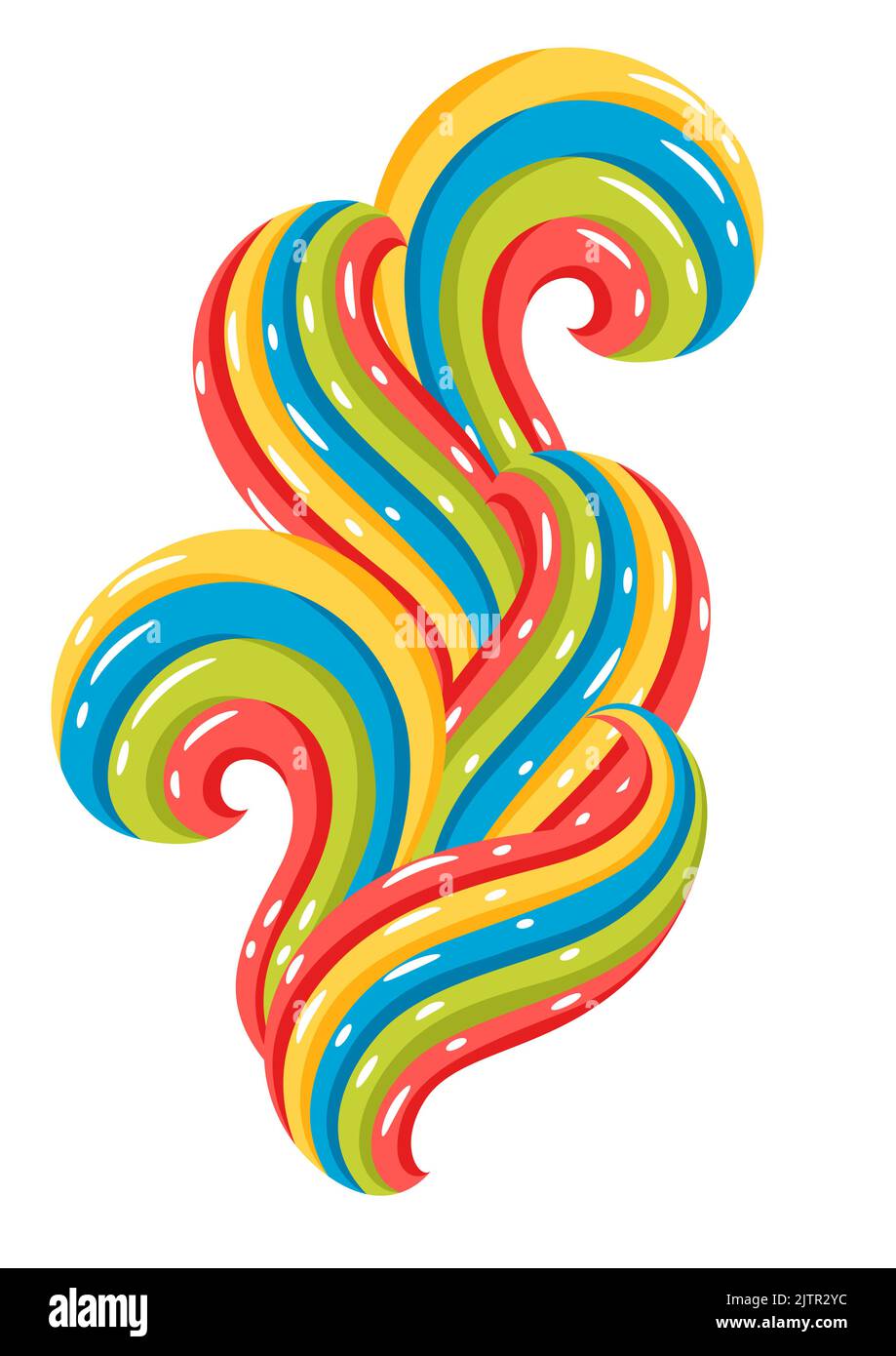 Wave line curls. Color striped texture Stock Vector Image & Art - Alamy