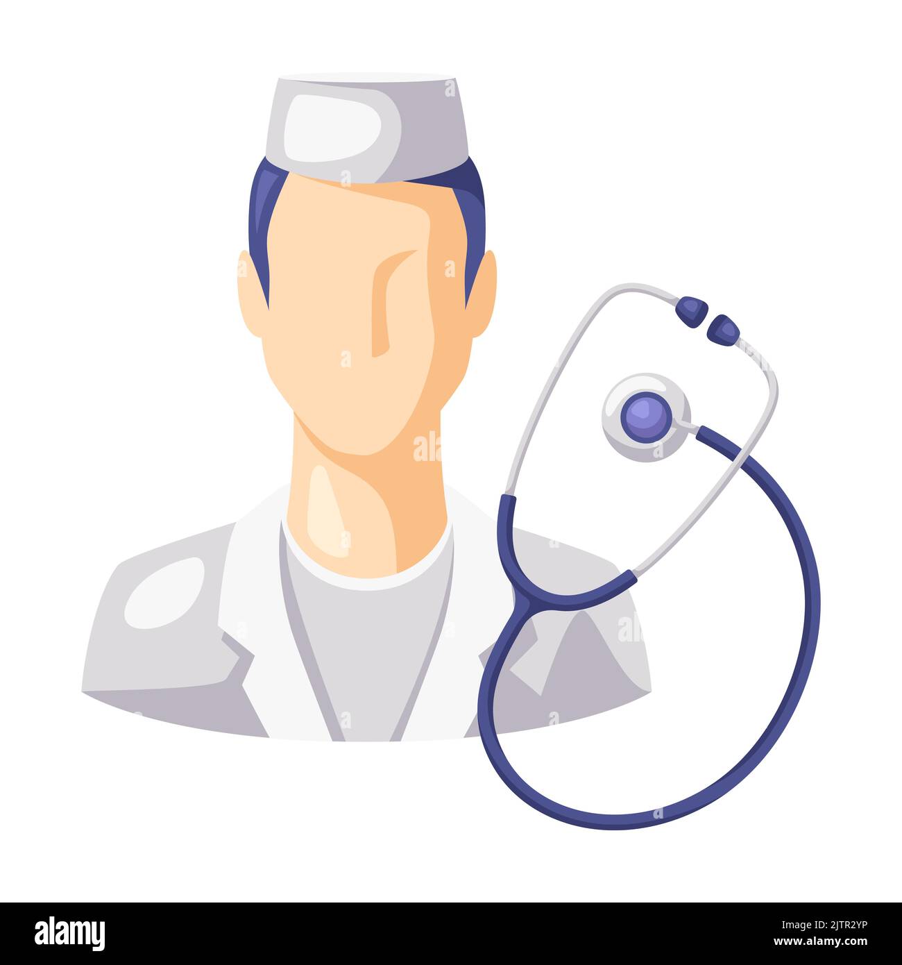 Illustration of doctor with stethoscope. Medical and healthcare avatar ...