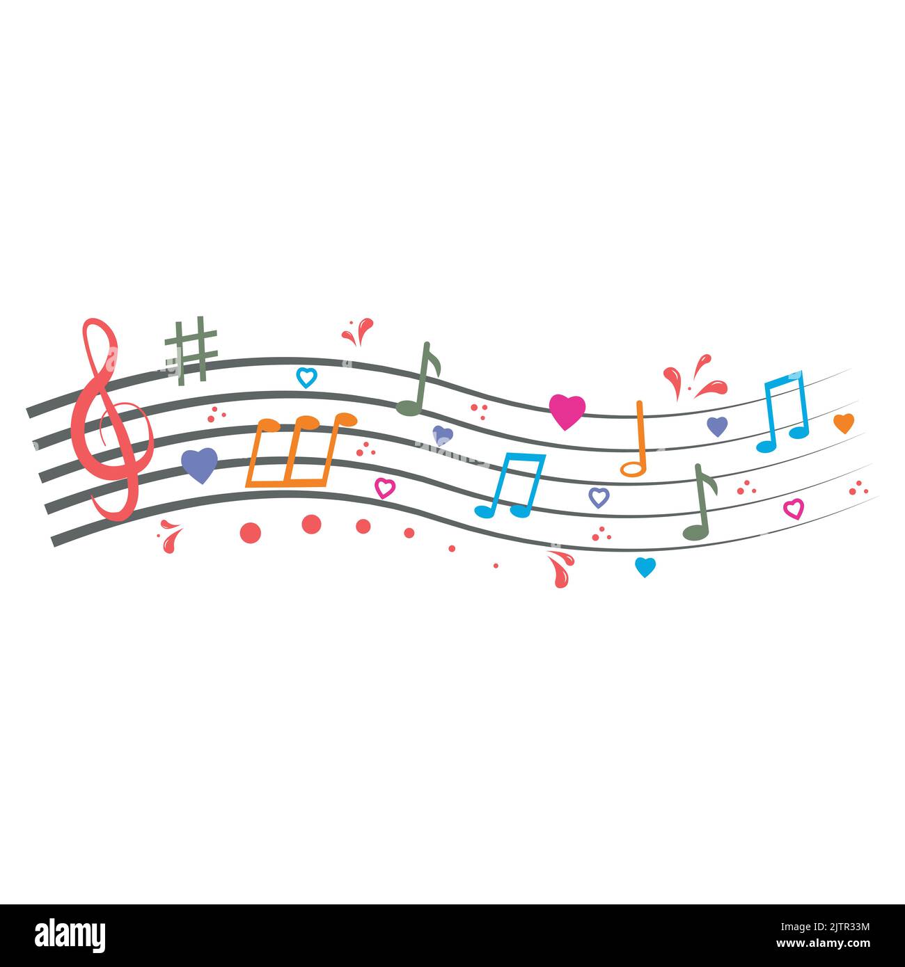 Musical notes, vector isolated illustration Stock Vector Image & Art ...