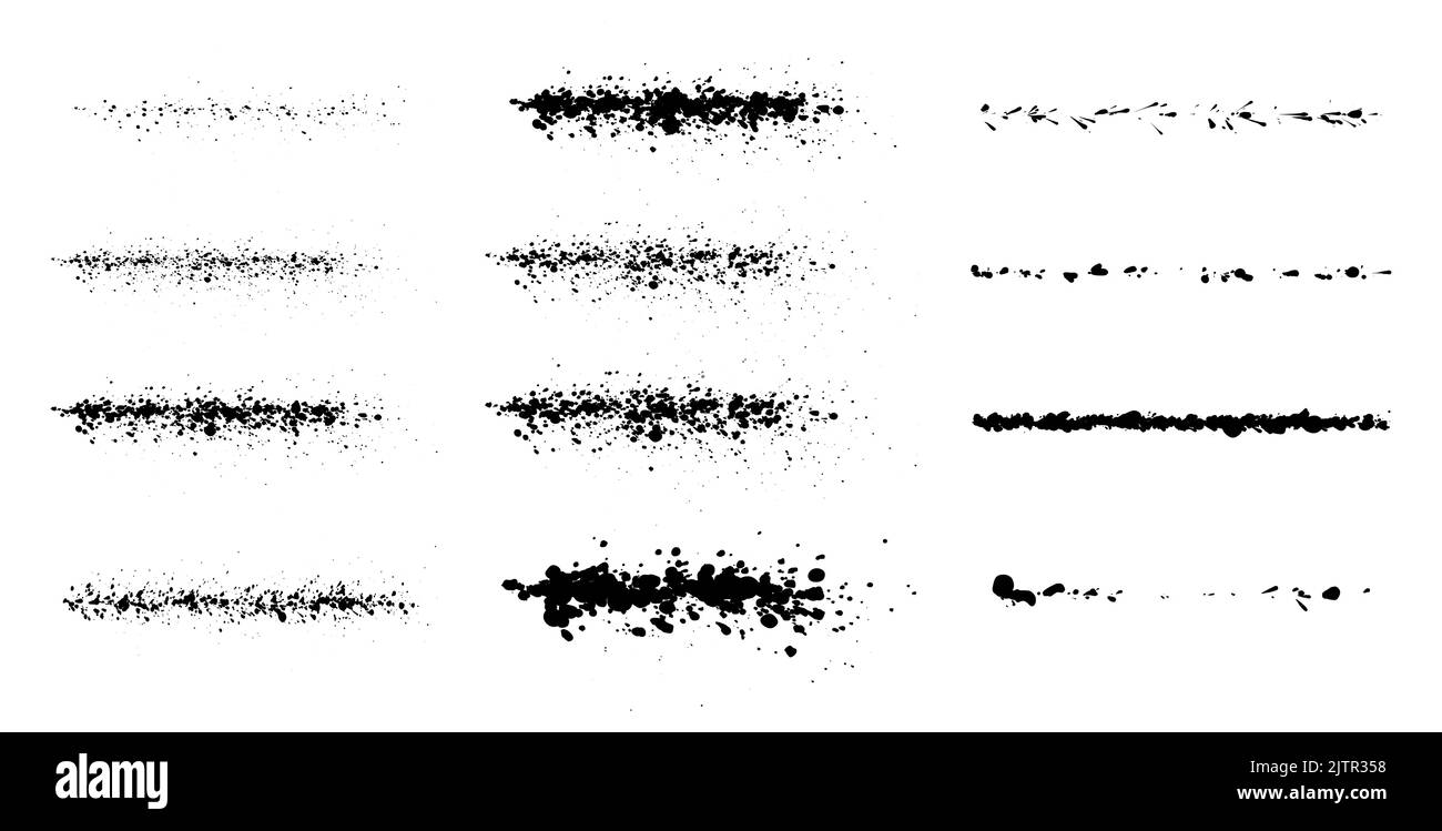 Ink Brush strokes, brushes, lines. Vector paintbrush set. Design ...