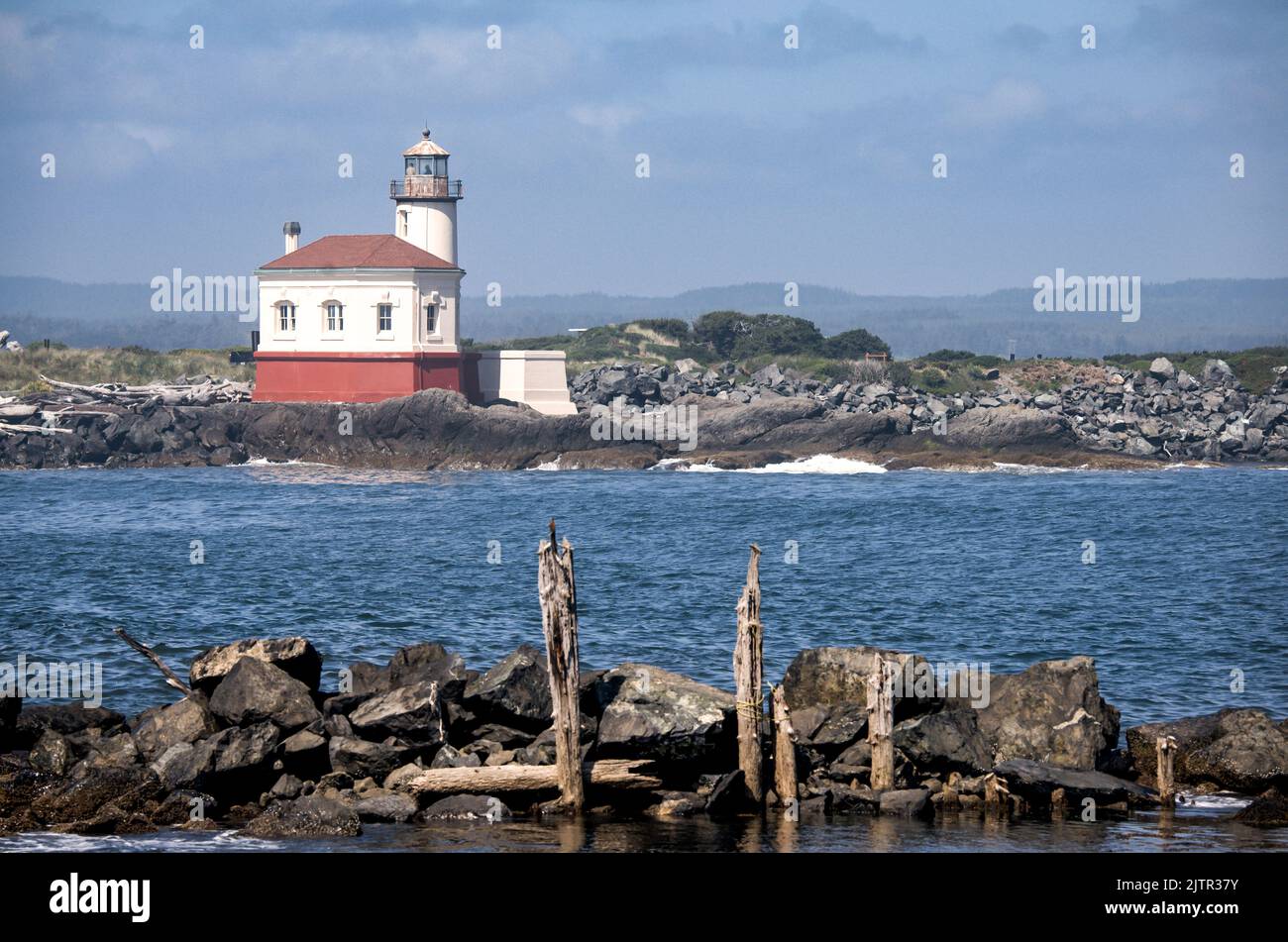 Coquille River Lighthouse in Bandon, Oregon Stock Photo - Alamy