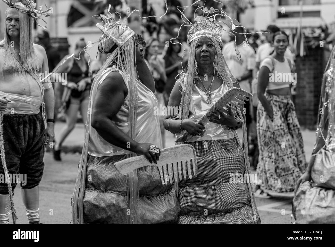 London notting hill carnival jamaica Black and White Stock Photos ...