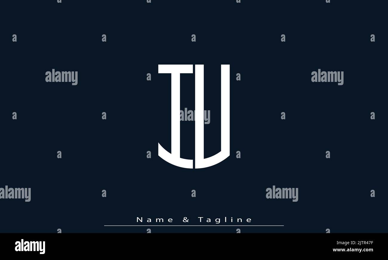 Alphabet letters Initials Monogram logo IU , UI Stock Vector Image ...