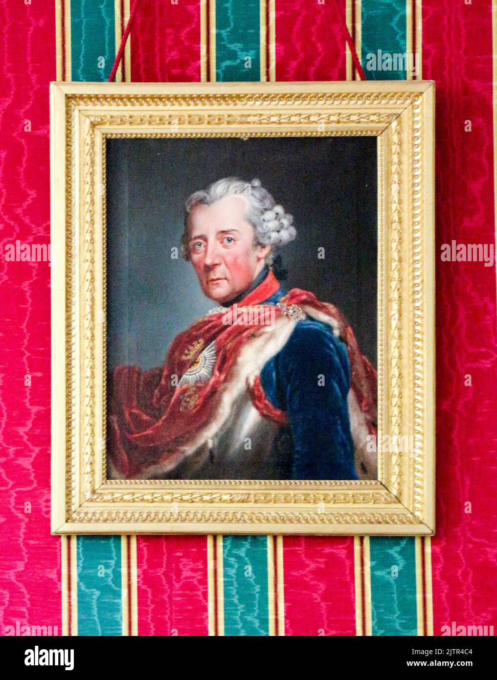 VOLTAIRE's Castle in LA FERNEY-VOLTAIRE,portrait of Frederic II King of ...