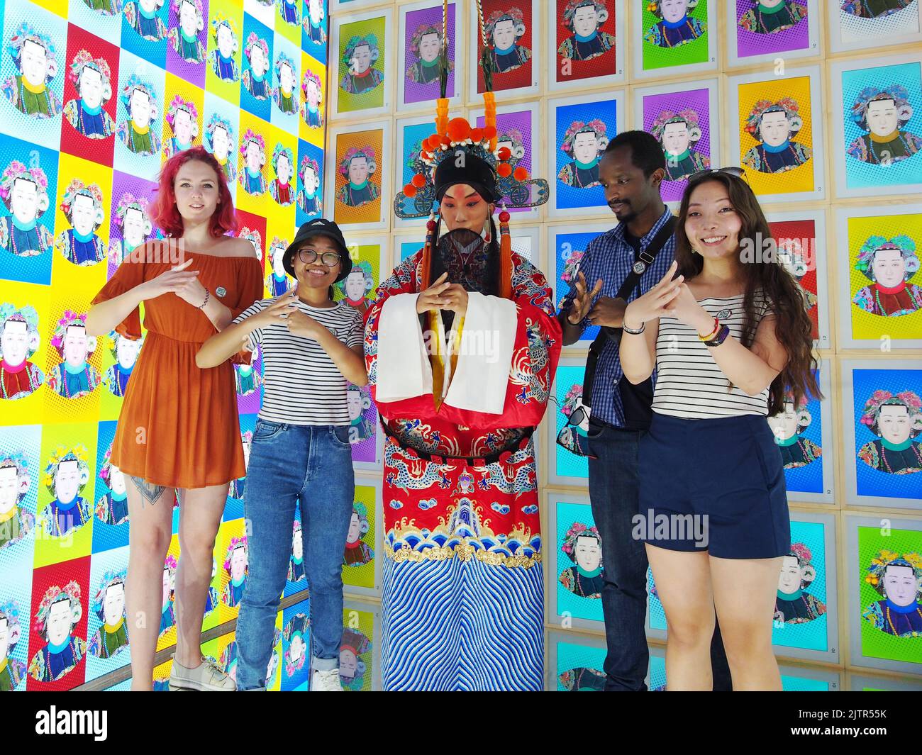 BEIJING, CHINA - SEPTEMBER 1, 2022 - Several foreign visitors learn ...