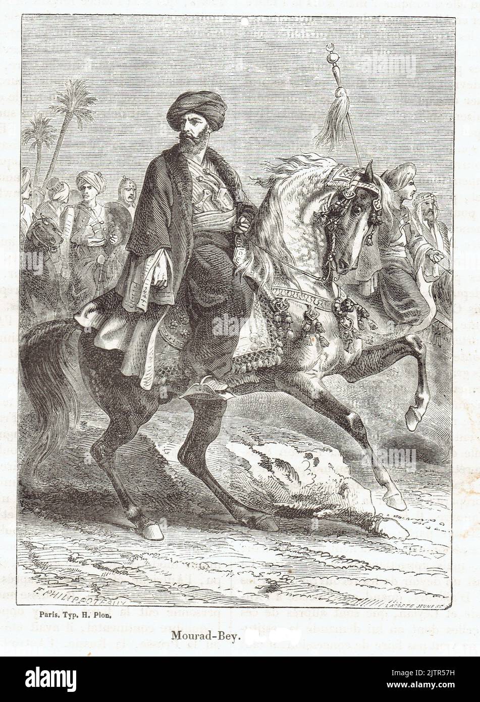 Mourad Bey. chef mamelouk et bey égyptien. Enlevé dans sa jeunesse, il ...