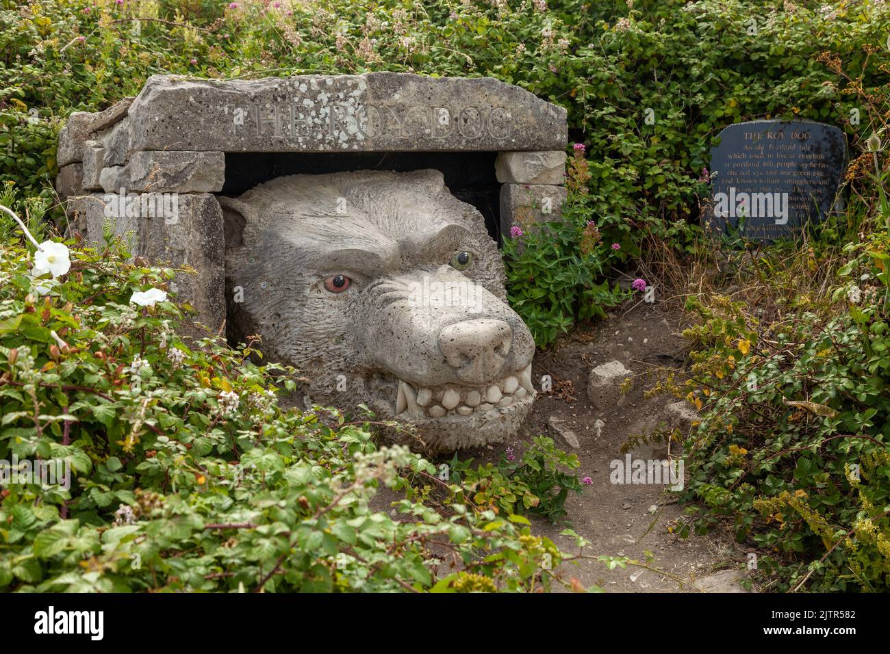Sculpture of The Roy Dog by artist Damien Briggs at Tout Quarry ...