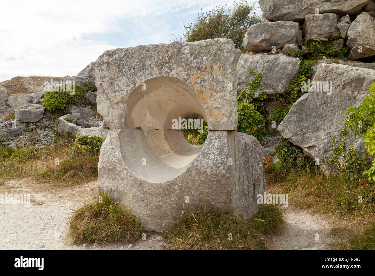 Tout Quarry and Sculpture Park, Isle of Portland, Dorset, England Stock ...