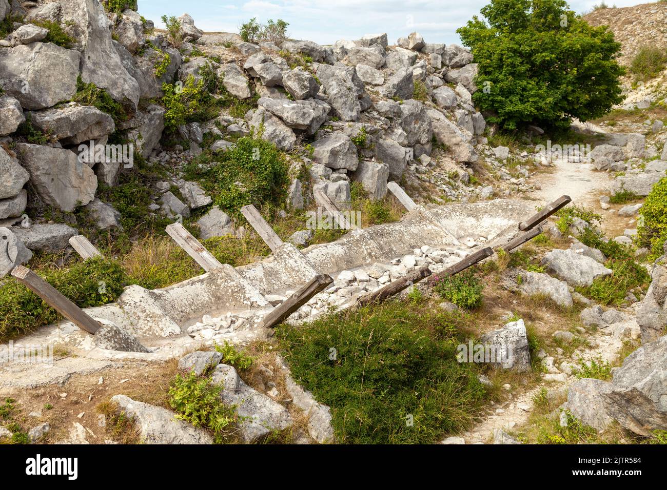 Tout Quarry and Sculpture Park, Isle of Portland, Dorset, England Stock ...