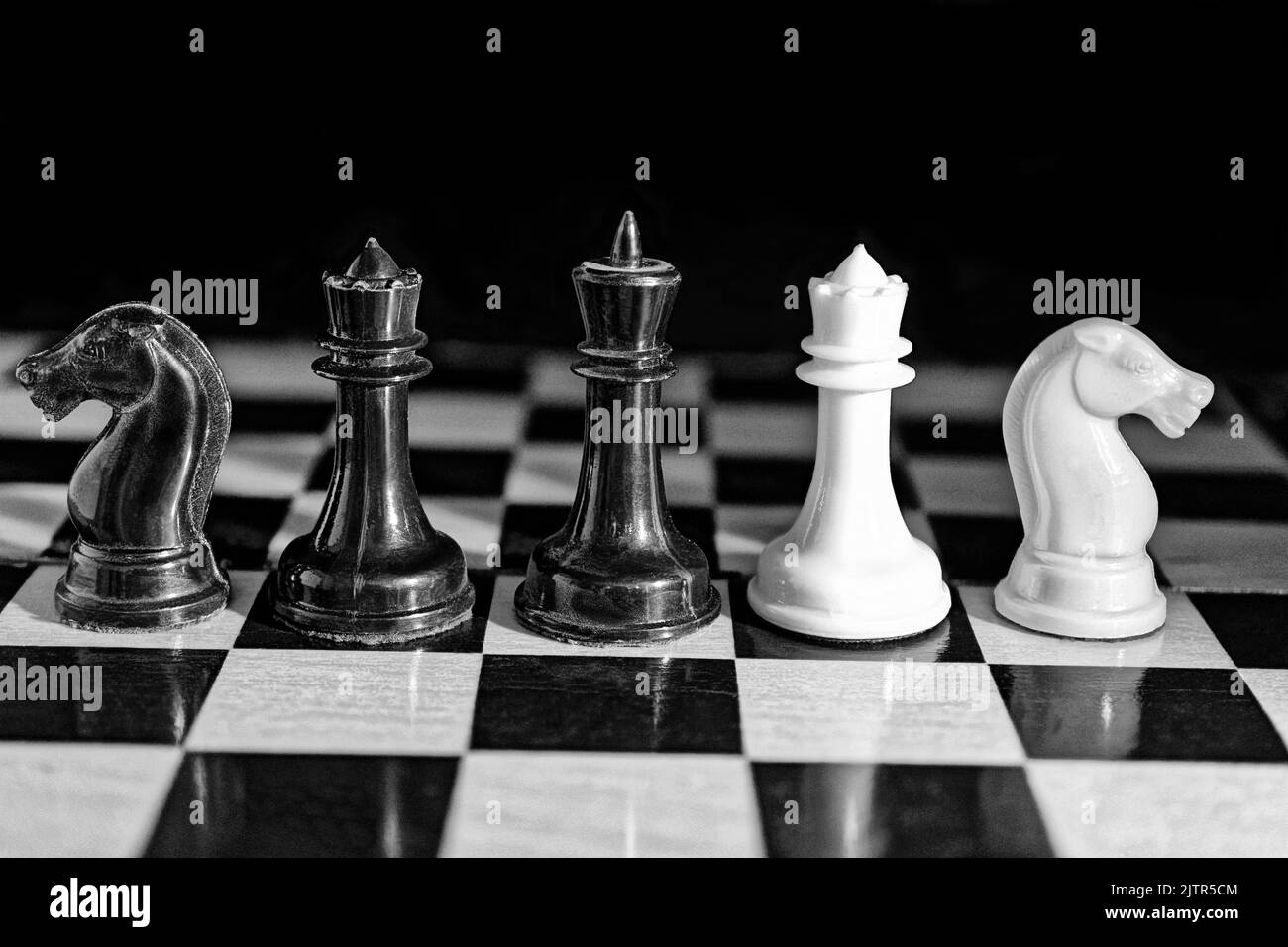 Ivory chess pieces Black and White Stock Photos & Images - Alamy