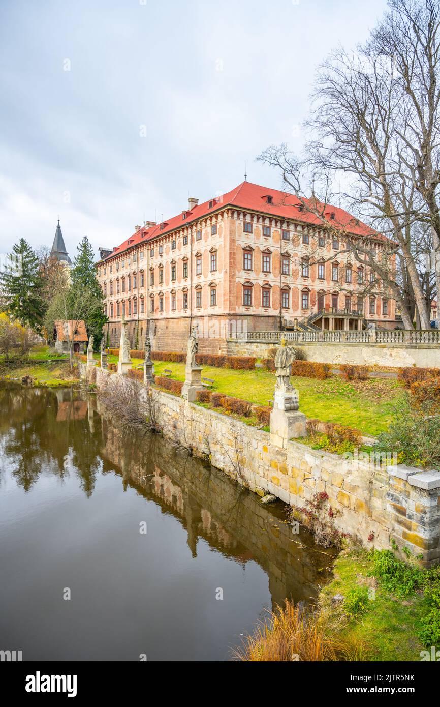 Libochovice Chateau - baroque historical building Stock Photo - Alamy