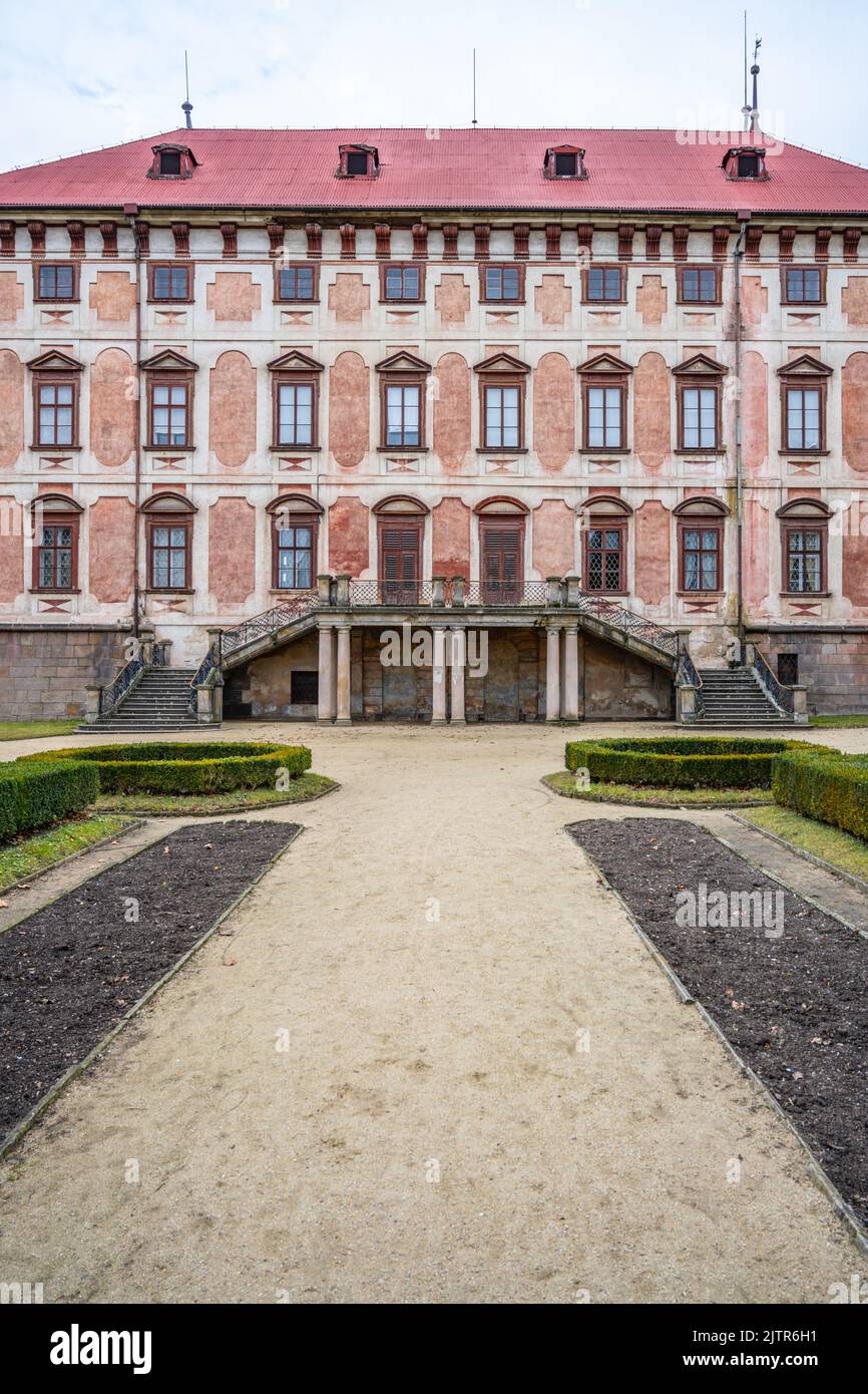 Libochovice Chateau - baroque historical building Stock Photo - Alamy