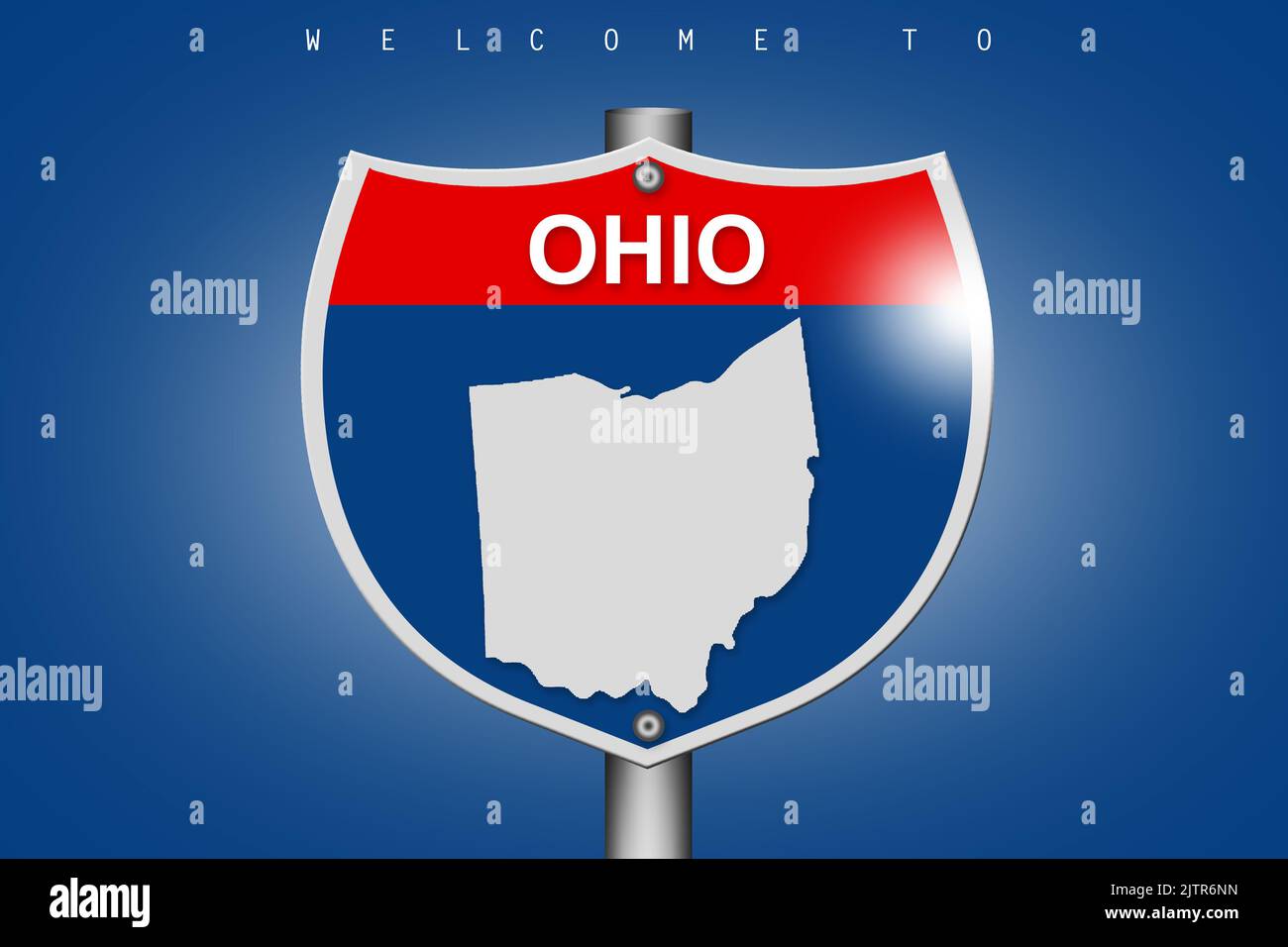 Welcome ohio sign state border hi-res stock photography and images - Alamy