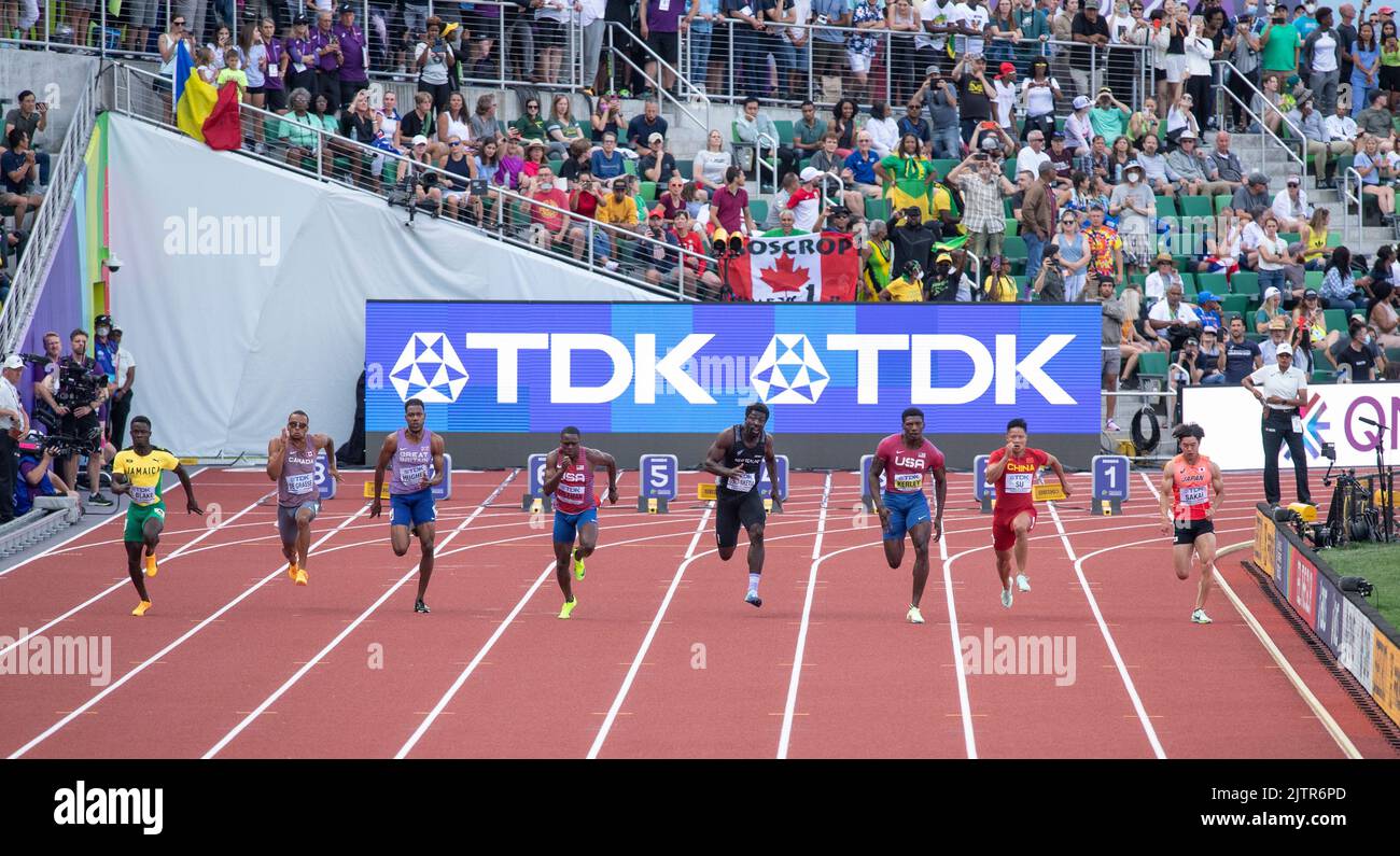 Ackeem Blake, Andre De Grasse, Zharnel Hughes, Christian Coleman ...