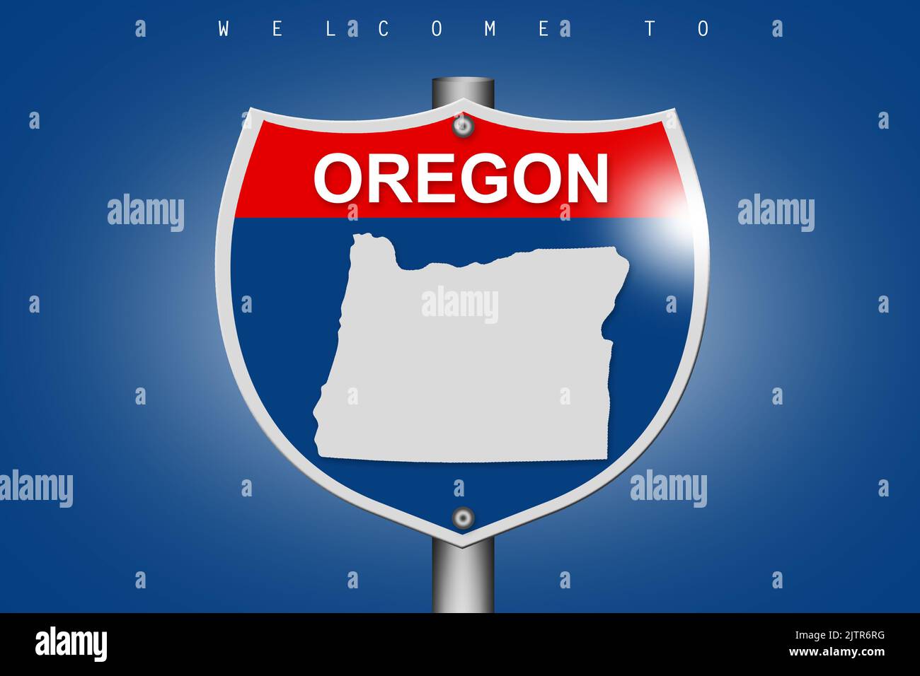 Oregon welcome sign border hi-res stock photography and images - Alamy