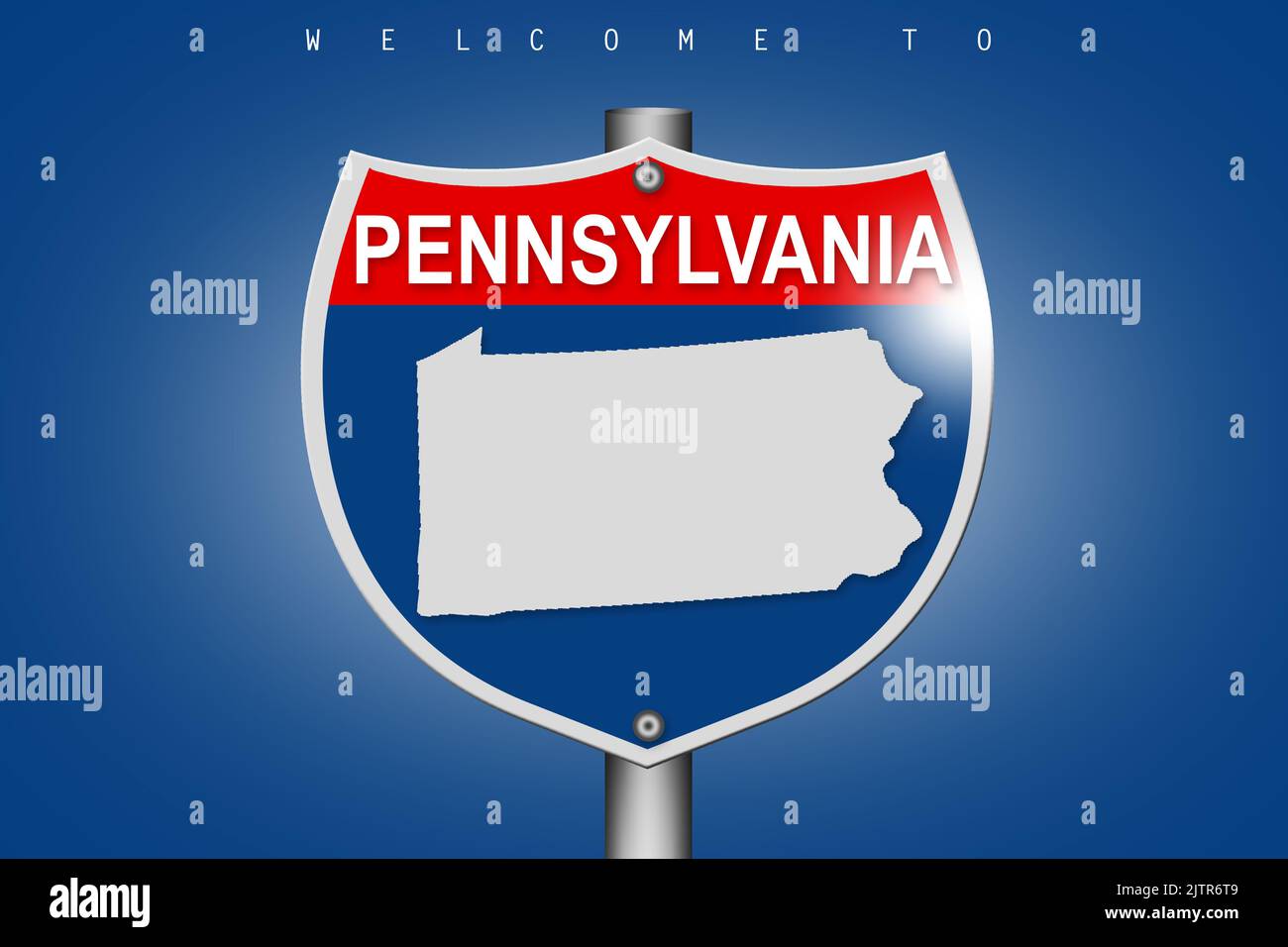 Pennsylvania state 3d map hi-res stock photography and images - Alamy